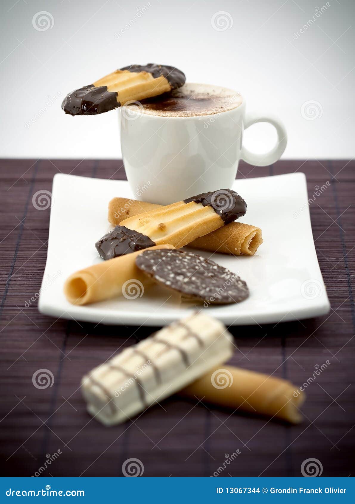 Cappuccino and sweets stock photo. Image of bakery, beverage - 13067344