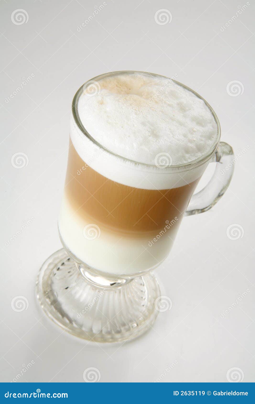 Cappuccino two colors stock image. Image of steam, wake - 2635119