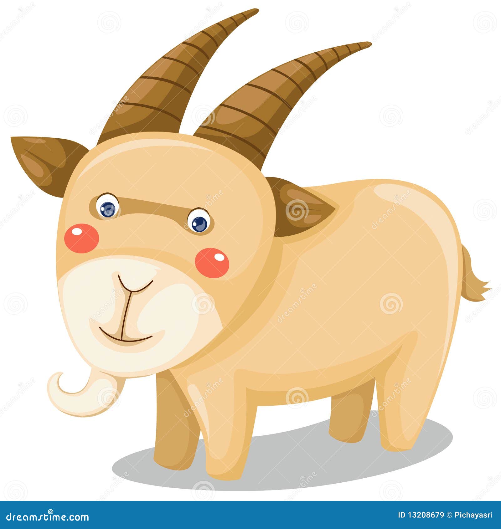 Capra illustrazione vettoriale. Illustrazione di carino - 13208679