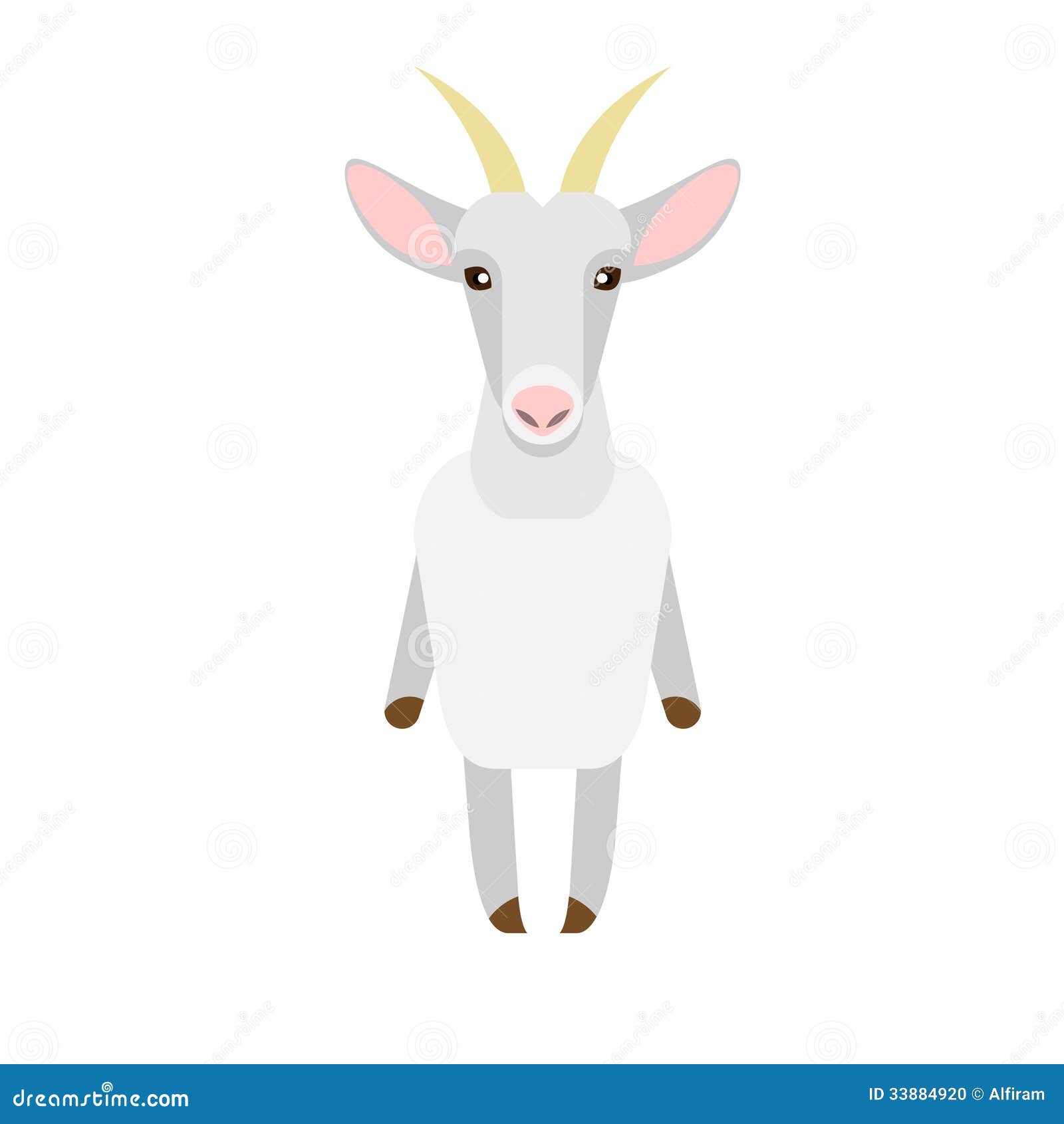 Capra illustrazione vettoriale. Illustrazione di bestia - 33884920