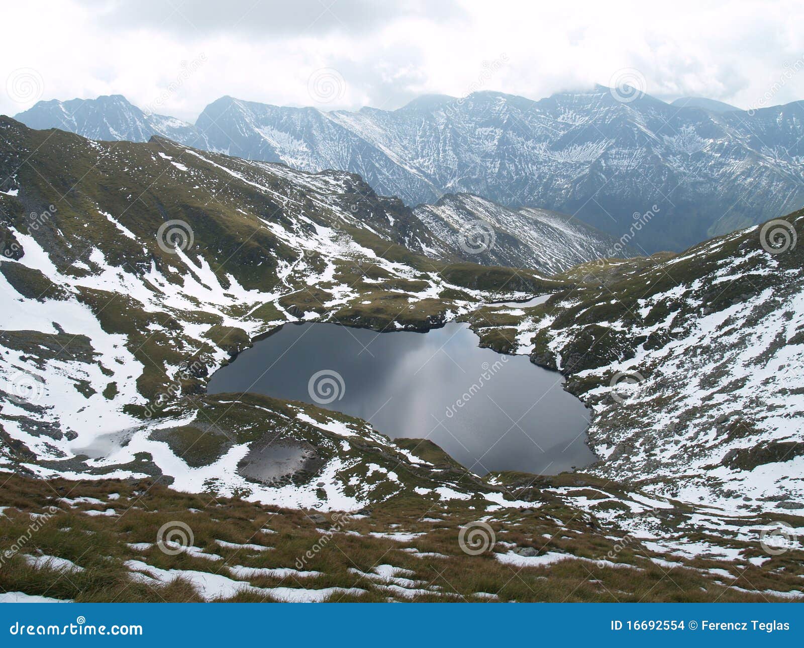 Capra Lake in Fagaras Mountains Stock Photo - Image of stone, rock ...