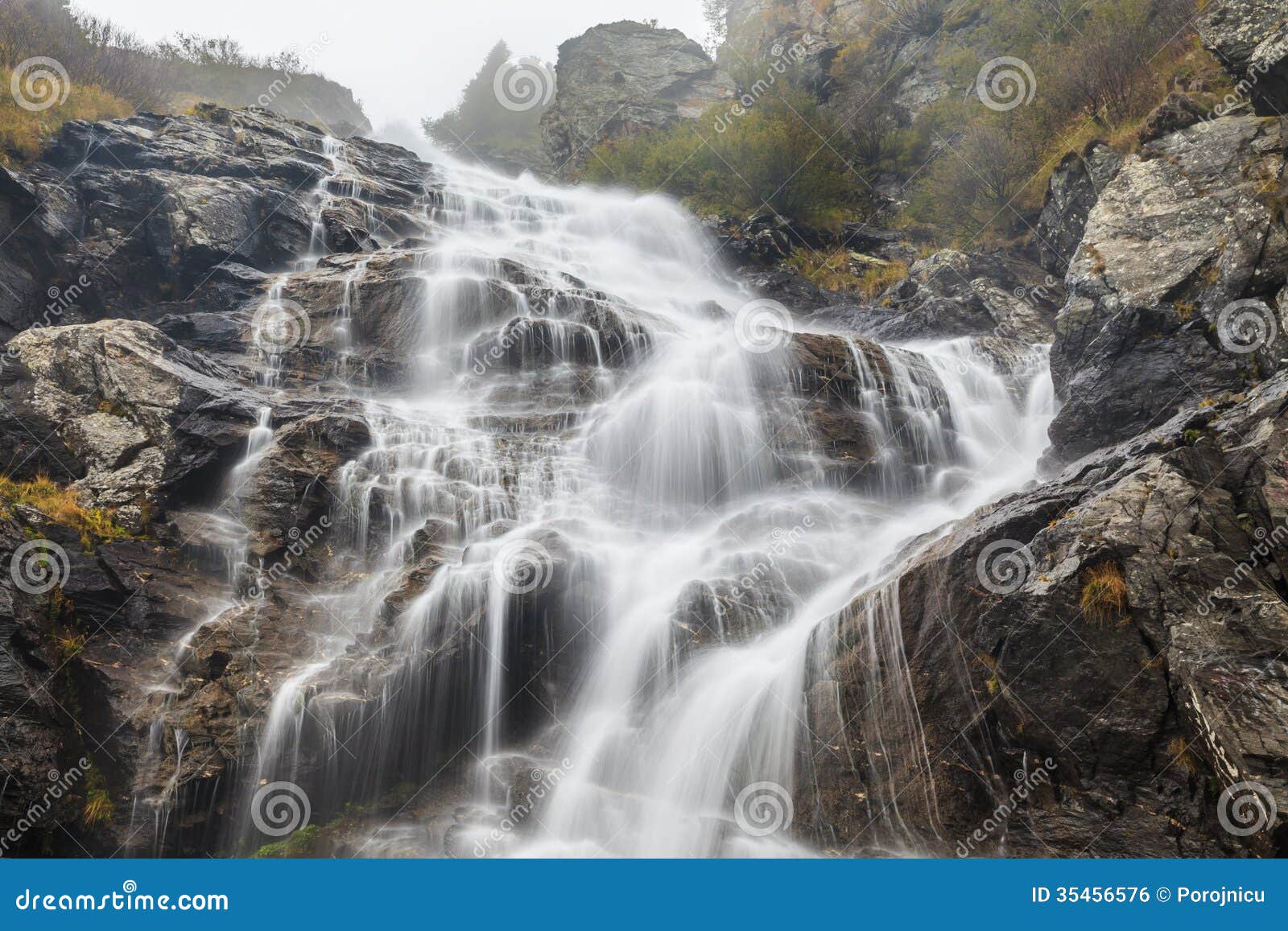 Capra waterfall stock photo. Image of clouds, rapid, cascade - 35456576