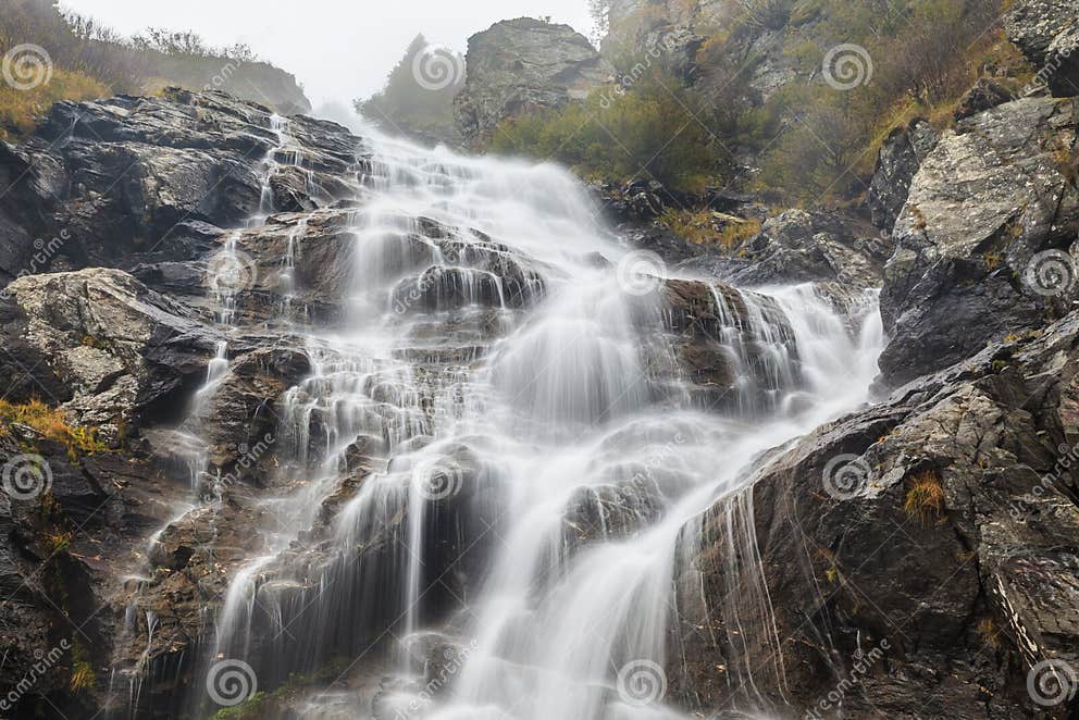 Capra waterfall stock photo. Image of clouds, rapid, cascade - 35456576