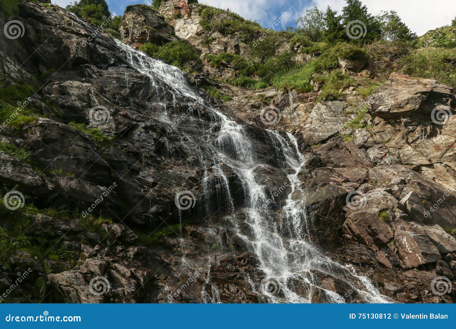 Capra waterfall stock photo. Image of rapid, romania - 75130812