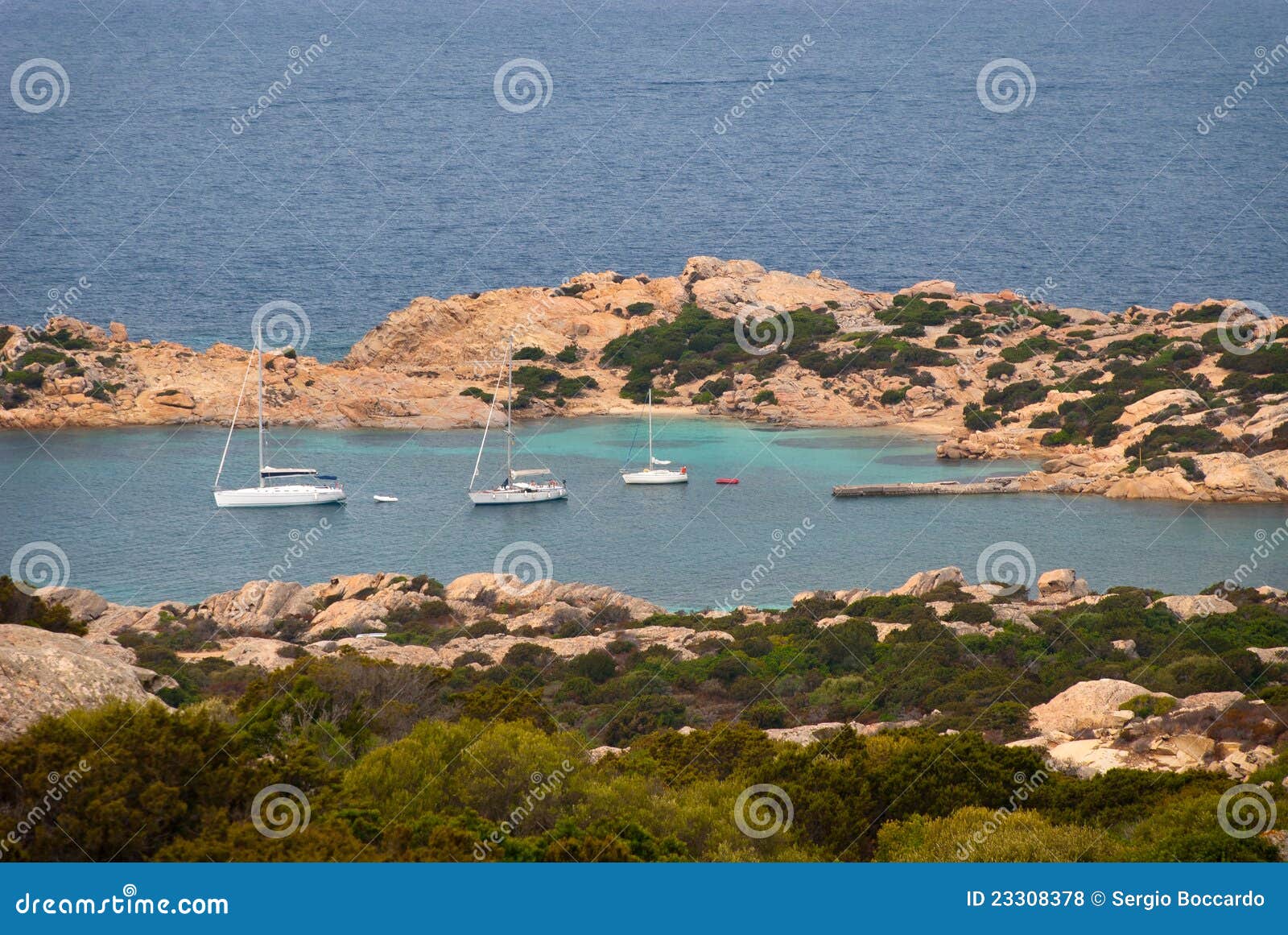 Caprera Island in Sardinia stock photo. Image of rocks - 23308378