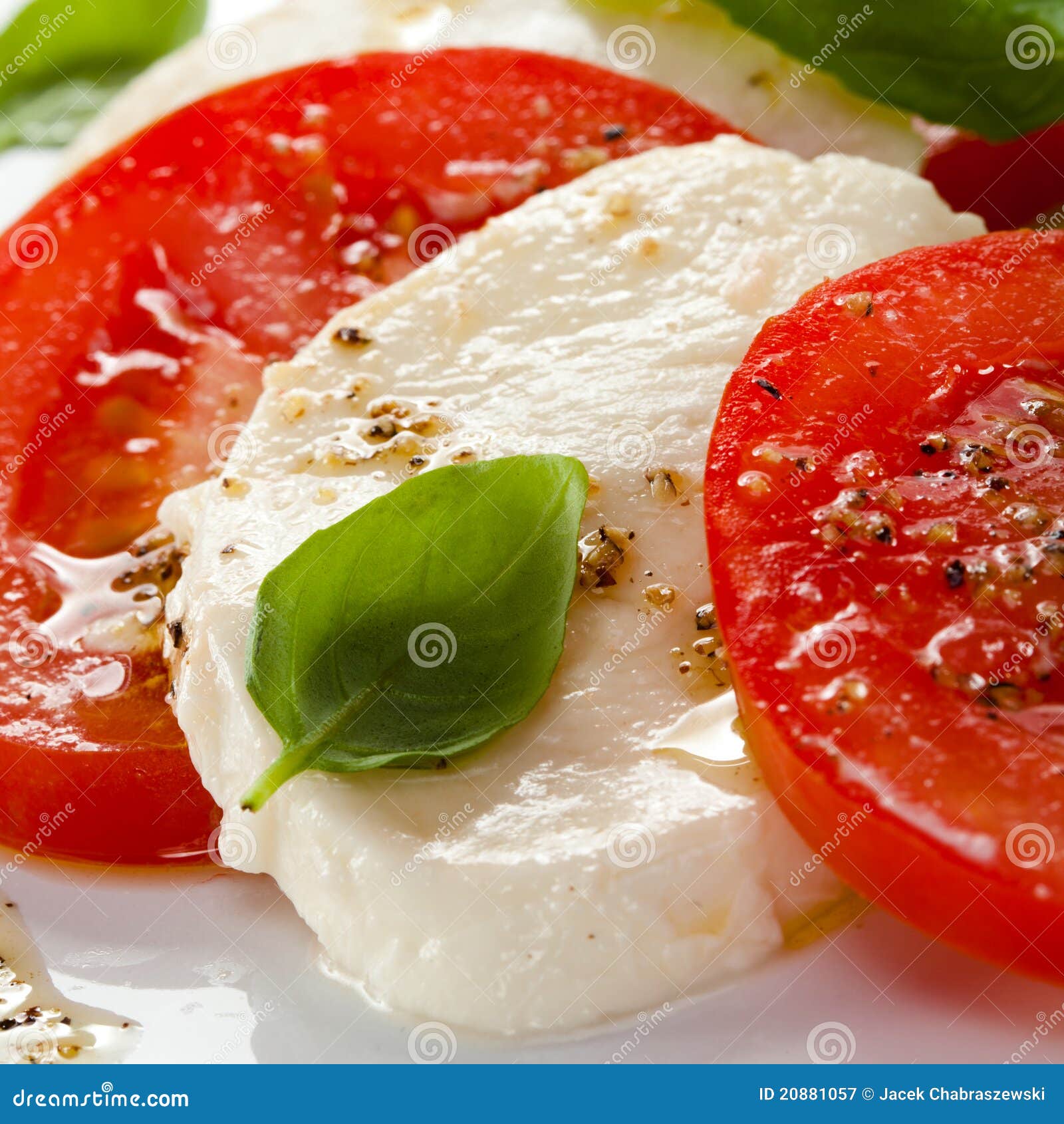Caprese salad stock image. Image of cheese, green, gourmet - 20881057