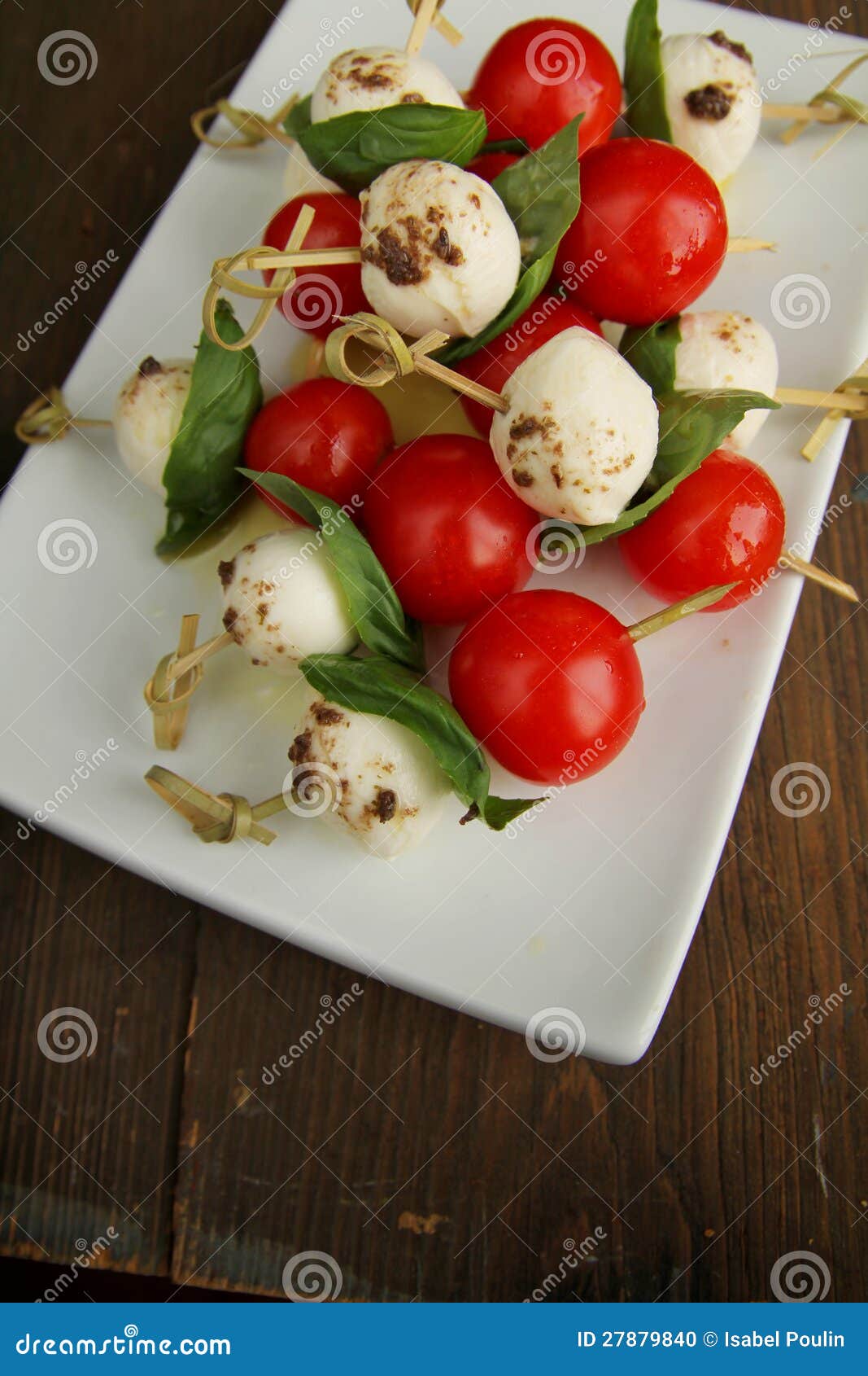 Caprese salad stock photo. Image of tomato, cheese, toothpicks - 27879840
