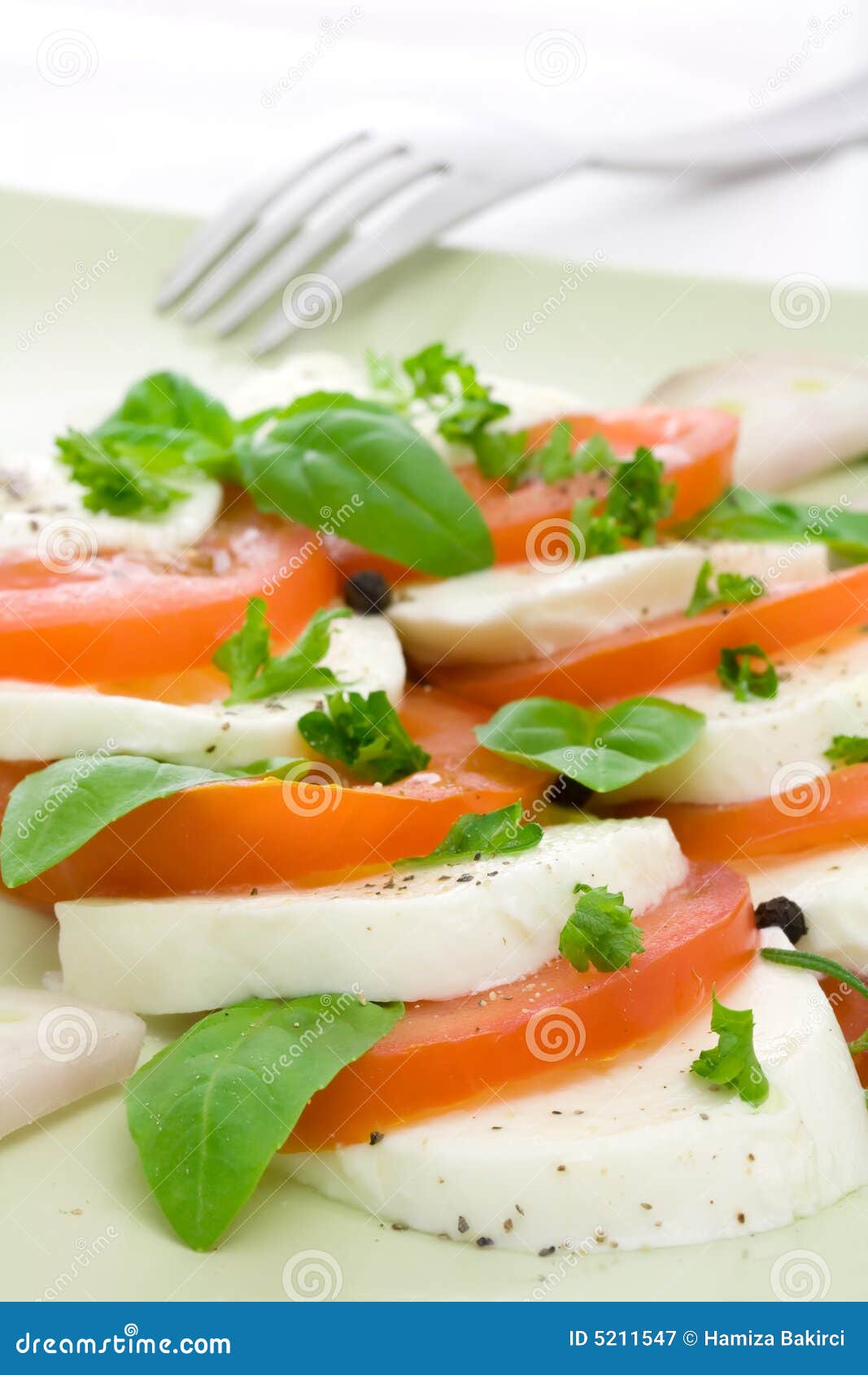 Caprese salad stock image. Image of dinner, mediterranean - 5211547