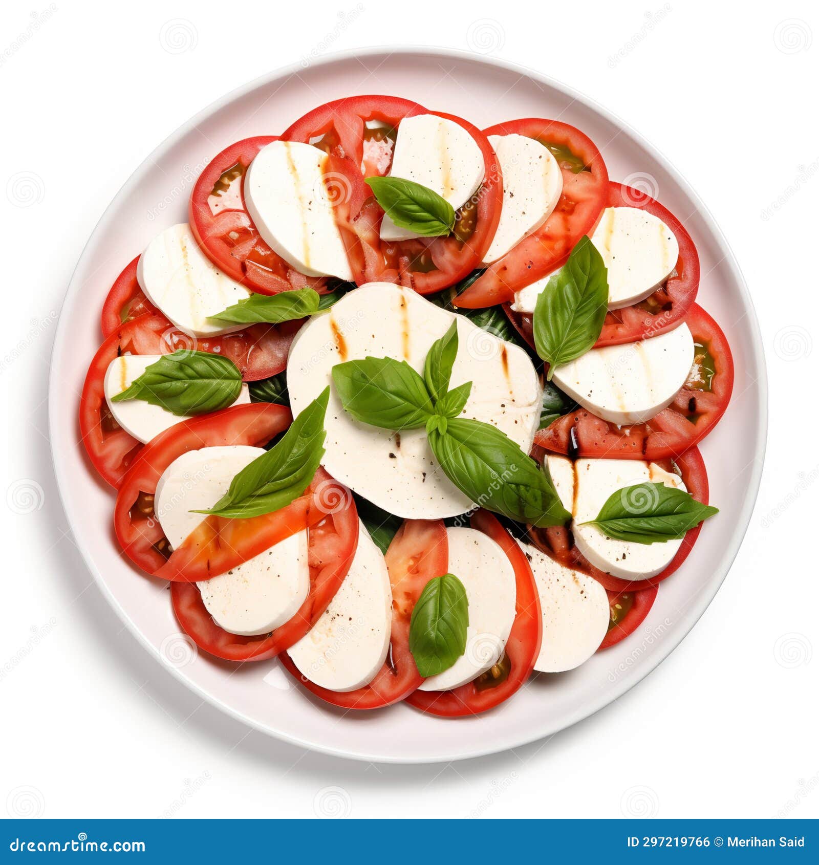 Caprese Salad Isolated on White Background, AI Generative Stock ...
