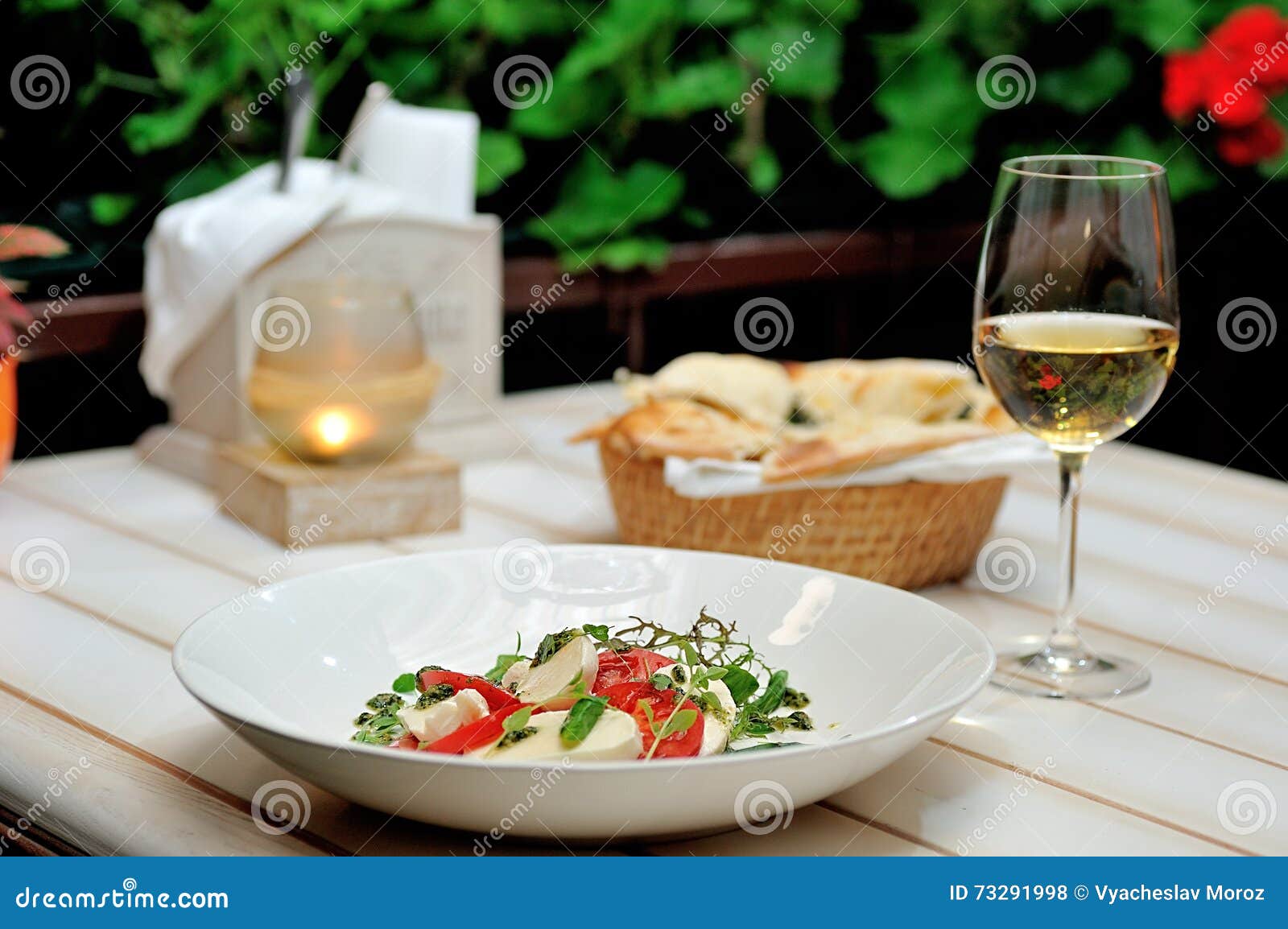 The Caprese salad stock photo. Image of cooking, cuisine - 73291998