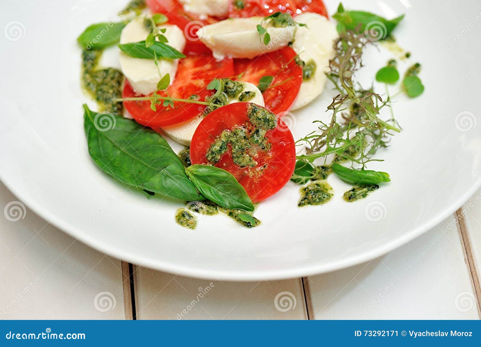 The Caprese salad stock image. Image of salad, object - 73292171