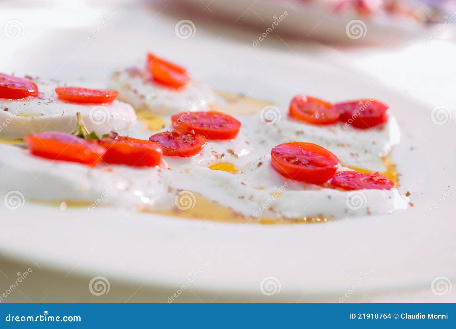 Caprese Salad in a Outdoor Restaurant Table Stock Photo - Image of ...