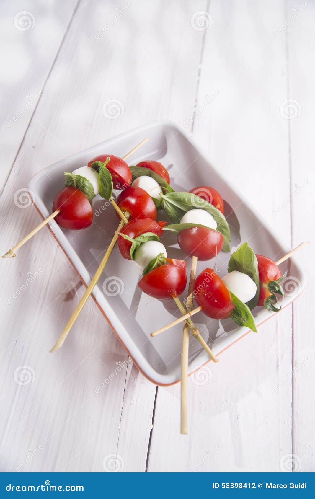 Caprese skewer stock photo. Image of caprese, starter - 58398412