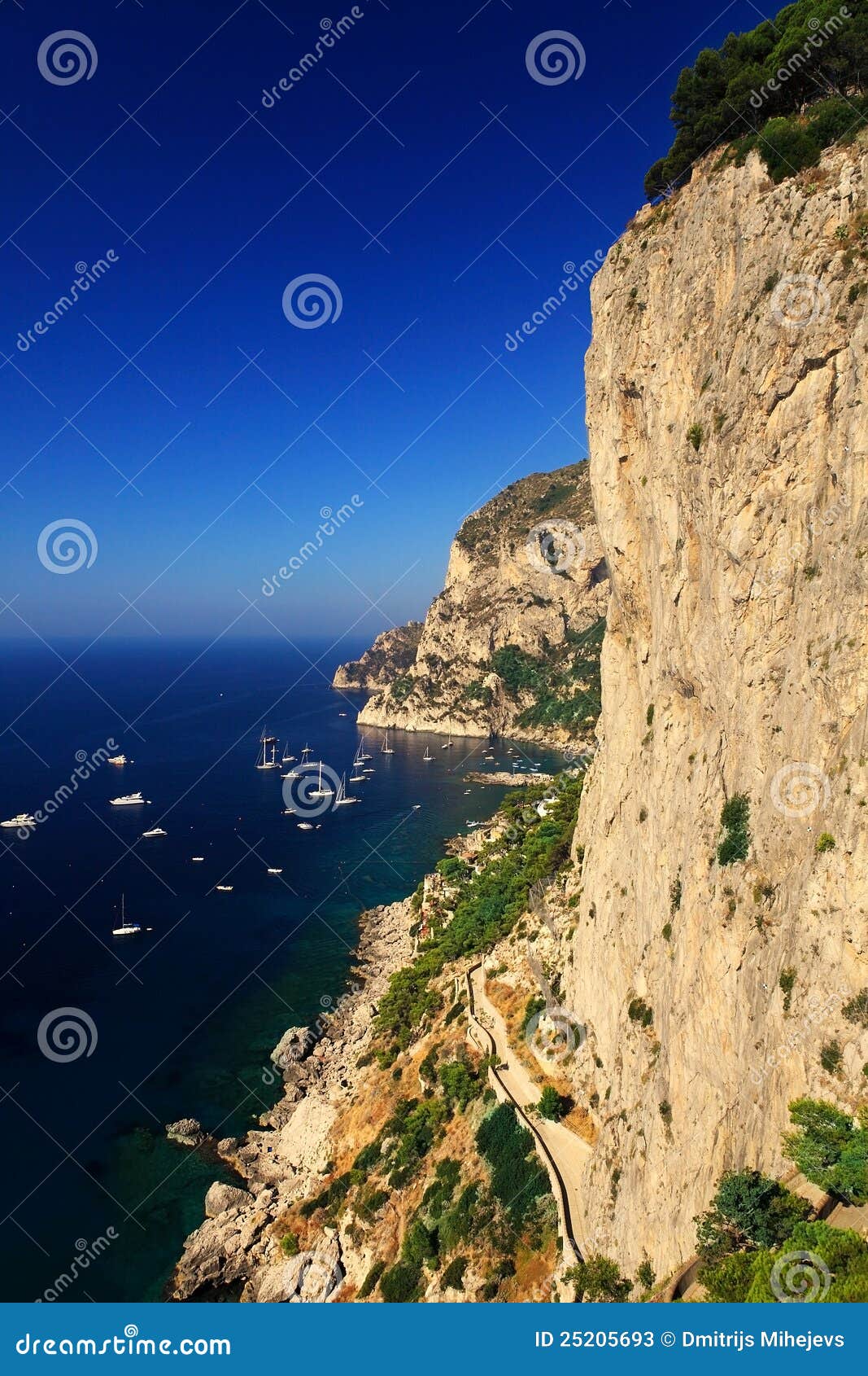 Capri stock image. Image of europe, coast, nautical, high - 25205693