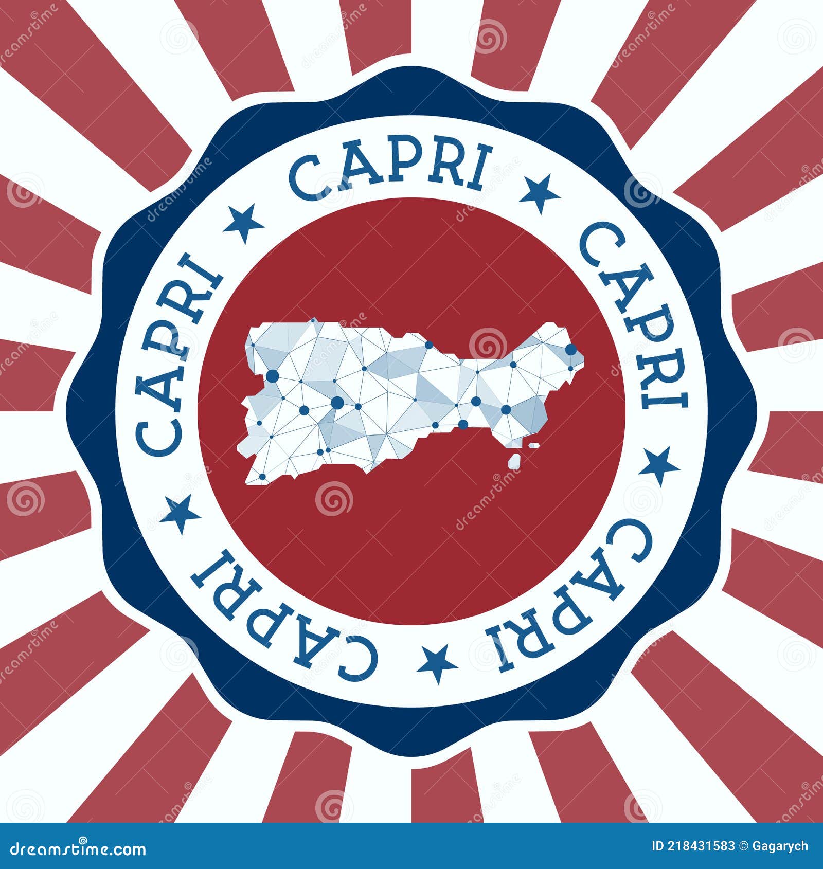 Capri Badge. Cartoon Vector | CartoonDealer.com #218431583
