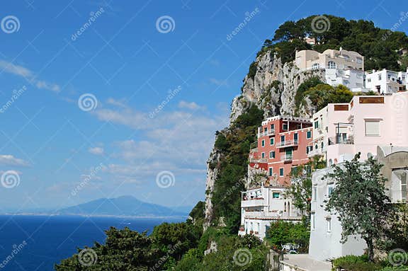 Capri Buildings stock photo. Image of naples, italy, cliff - 25802648