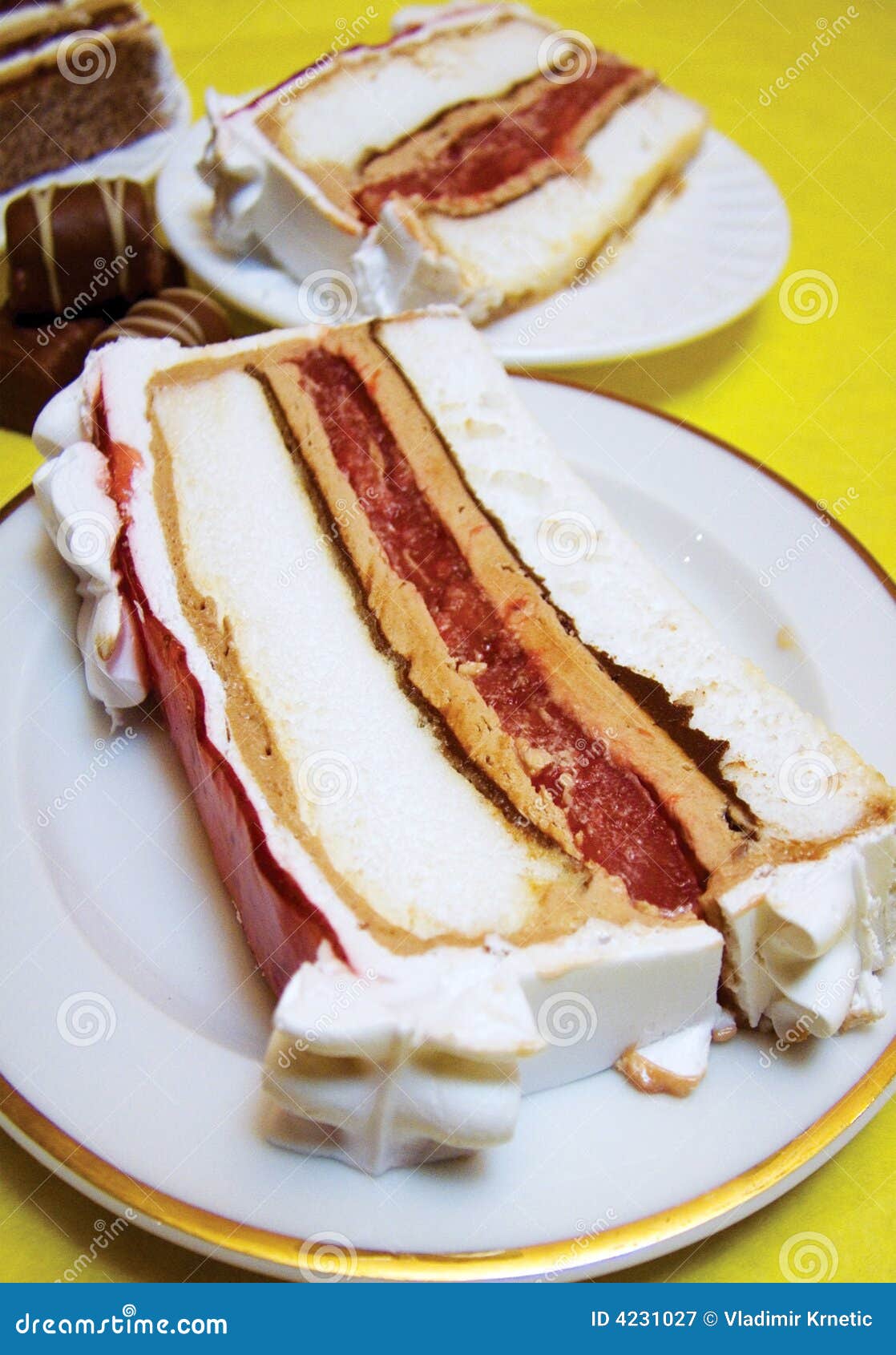 Capri cake, torte stock image. Image of chocolate, closeup - 4231027