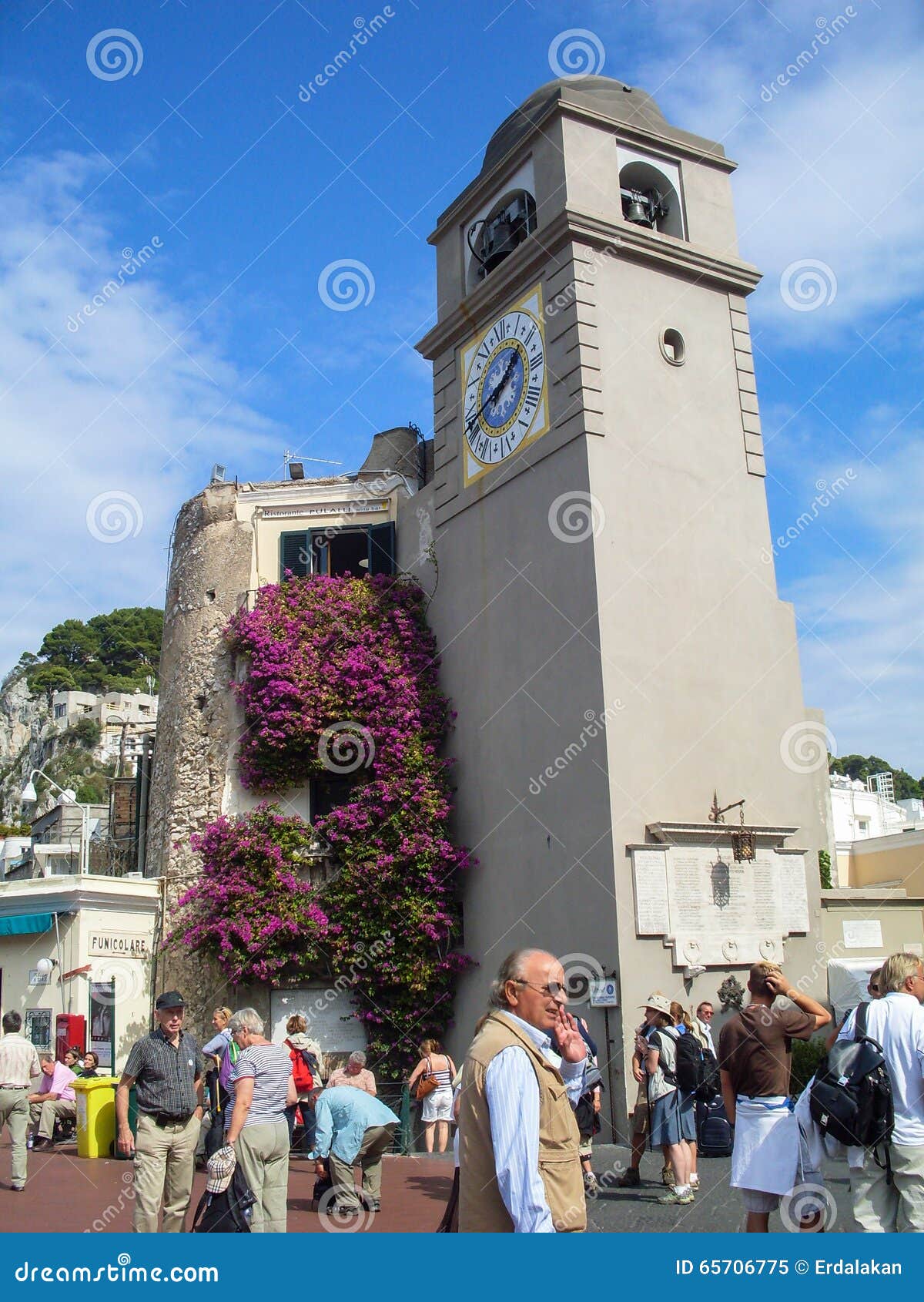 Capri Clocktower editorial image. Image of belltower - 65706775