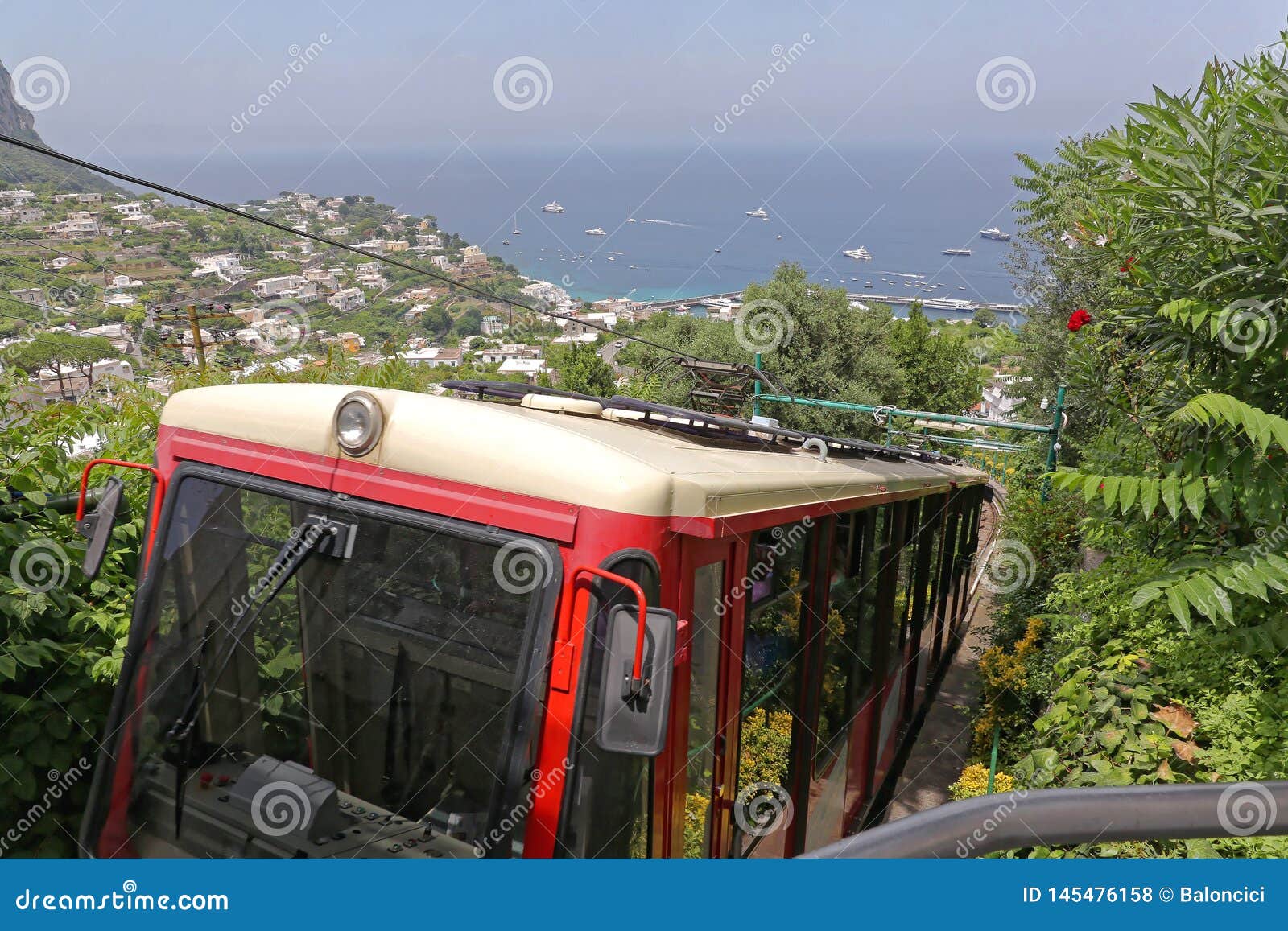 Capri Funicular stock photo. Image of transportation - 145476158