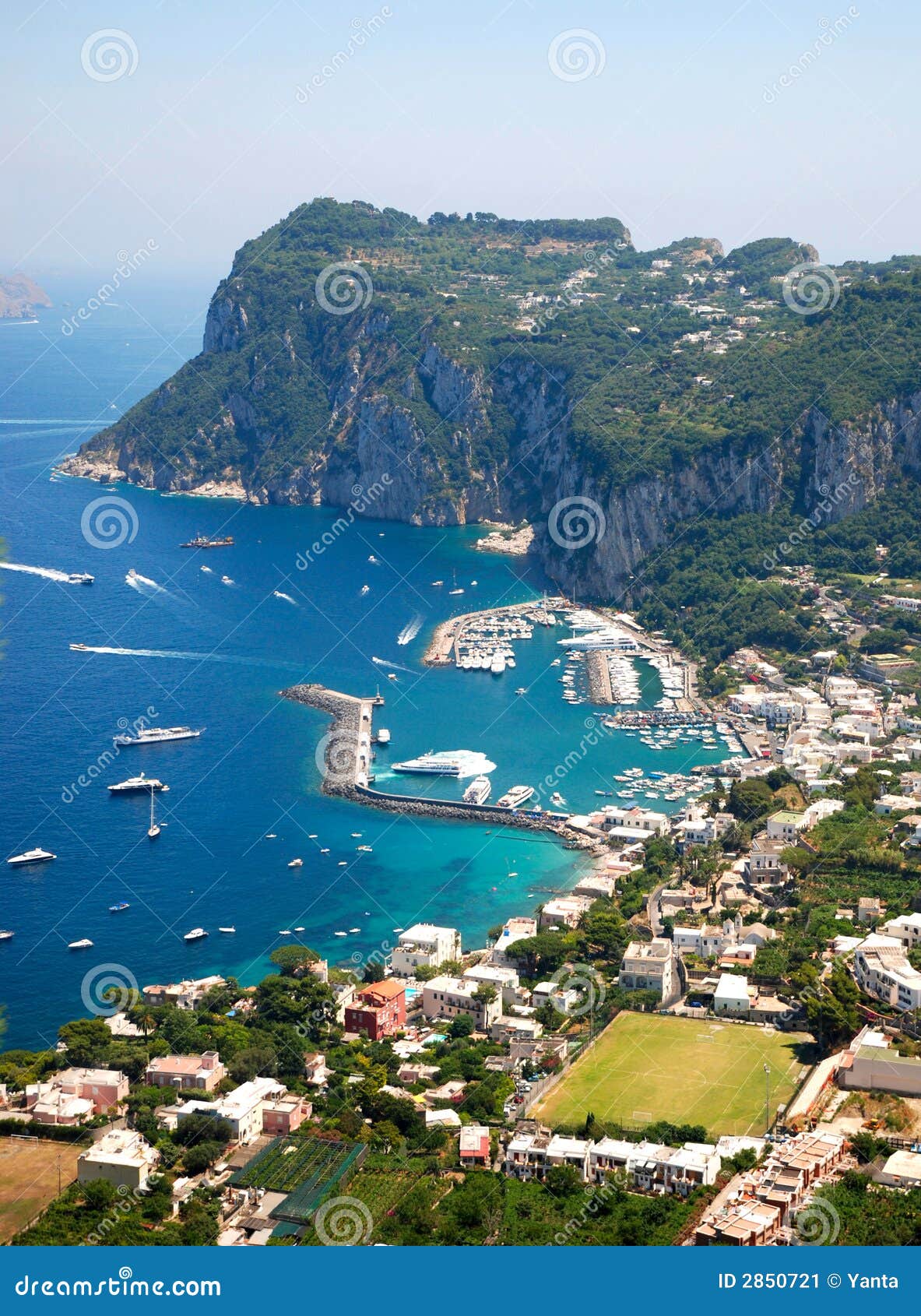 Capri island stock image. Image of landmark, beauty, ferry - 2850721