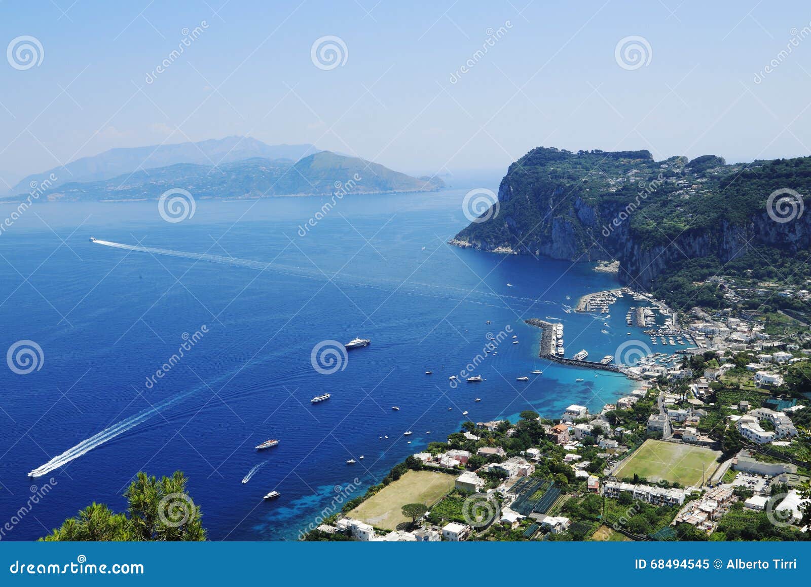 Capri island stock image. Image of nature, capri, aerial - 68494545