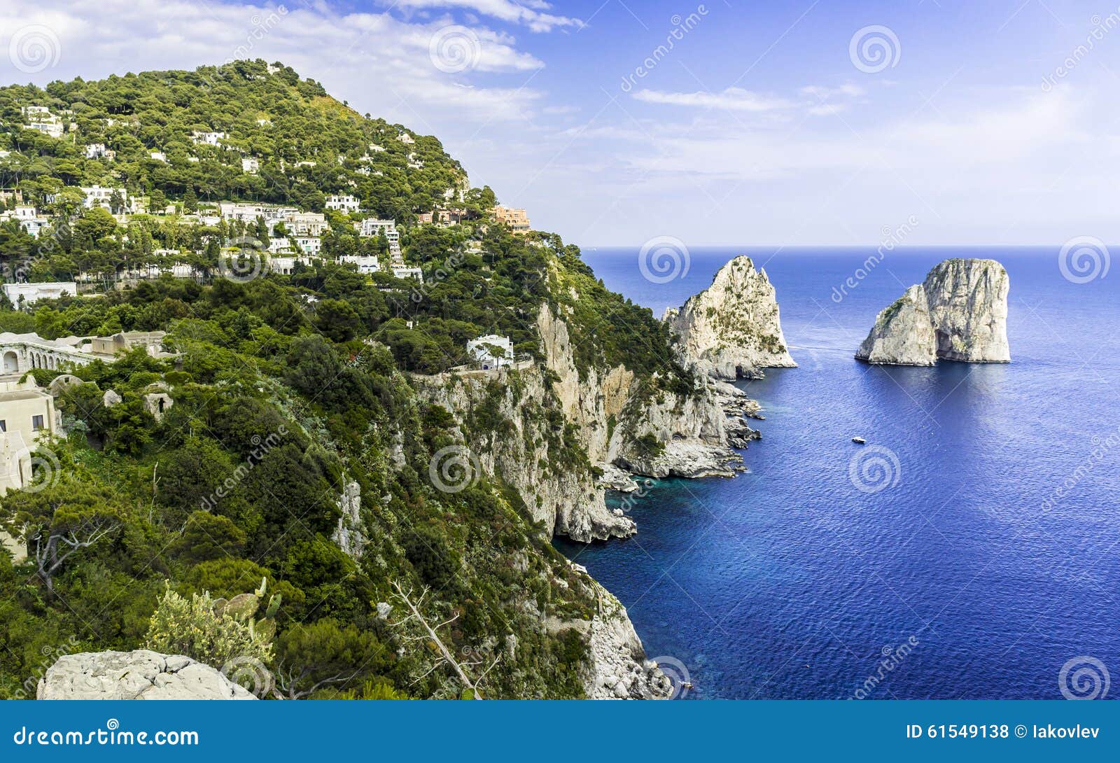 Capri island. Italy stock photo. Image of ocean, rock - 61549138