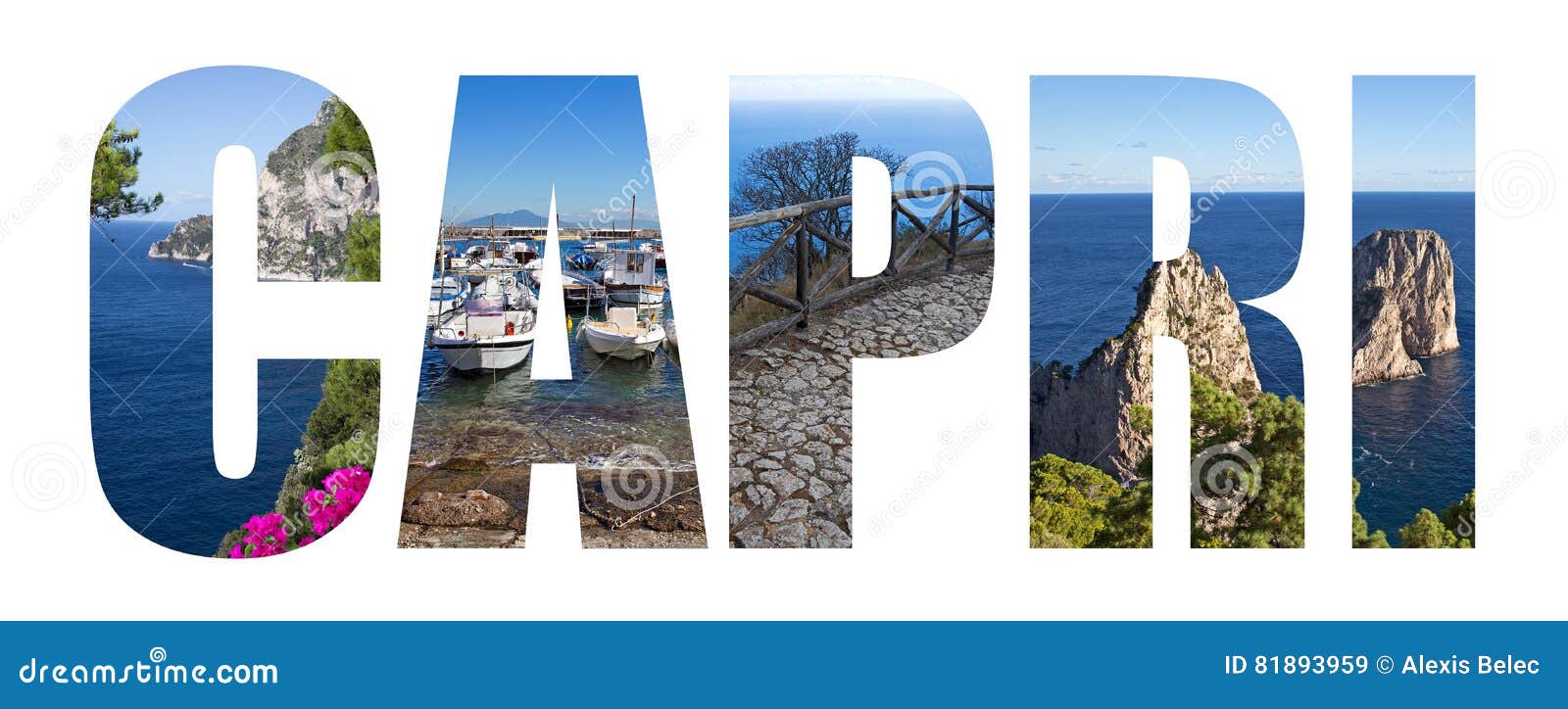 Capri Island stock image. Image of tourism, blue, sightseeing - 81893959