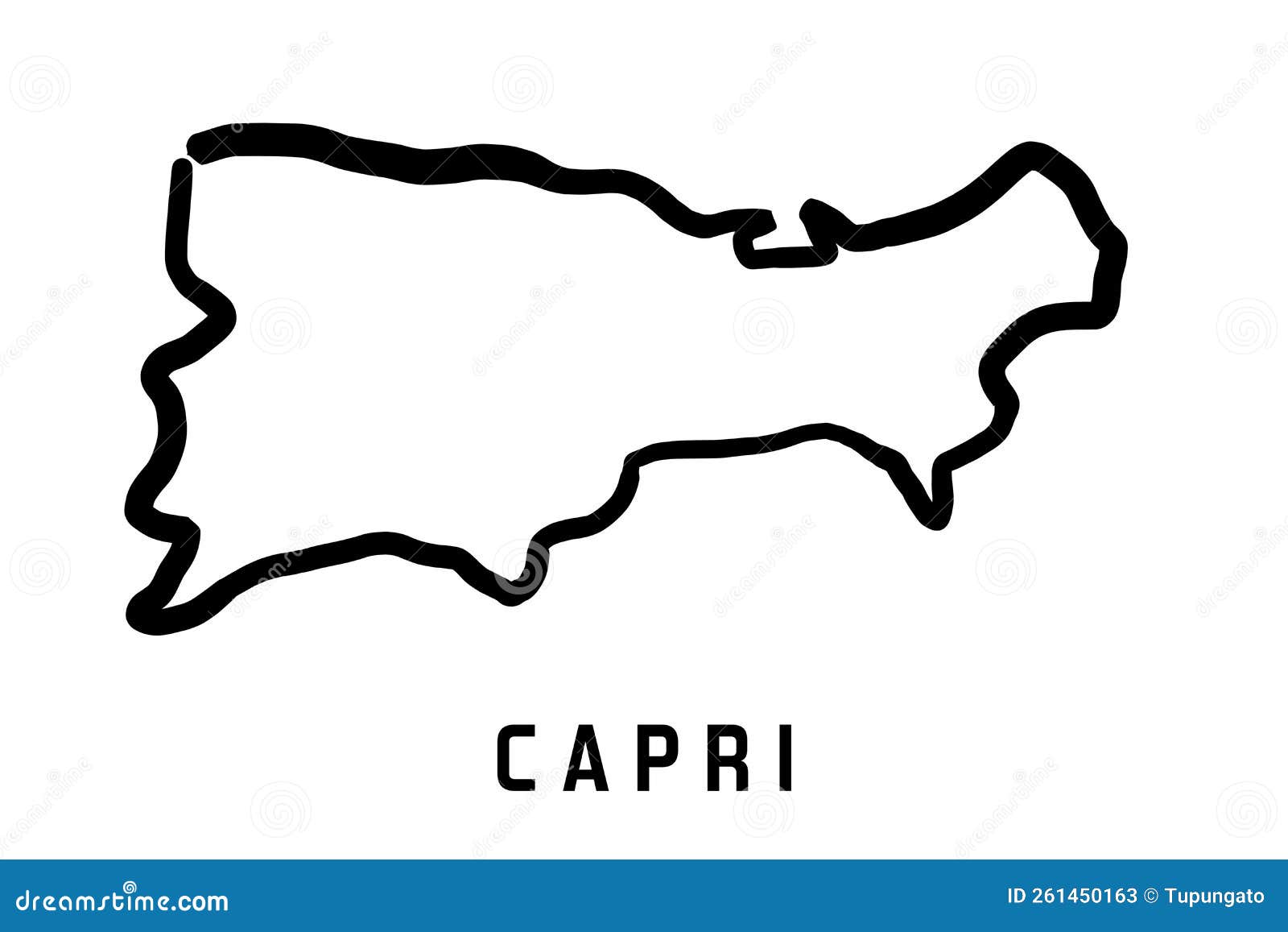 Capri Island Map - Cdr Format Vector Illustration | CartoonDealer.com ...