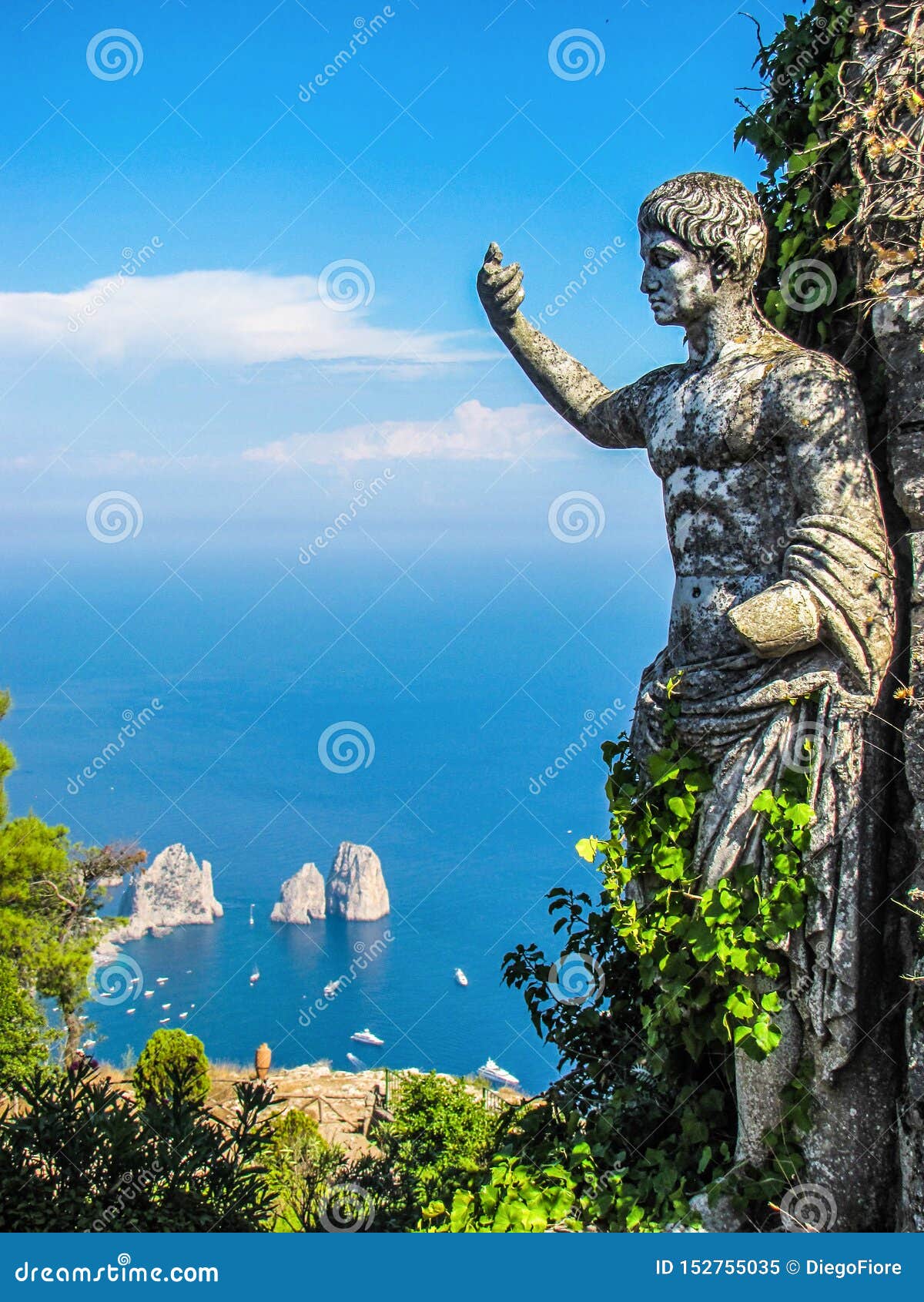 Capri, Italy stock image. Image of blue, naples, landmark - 152755035