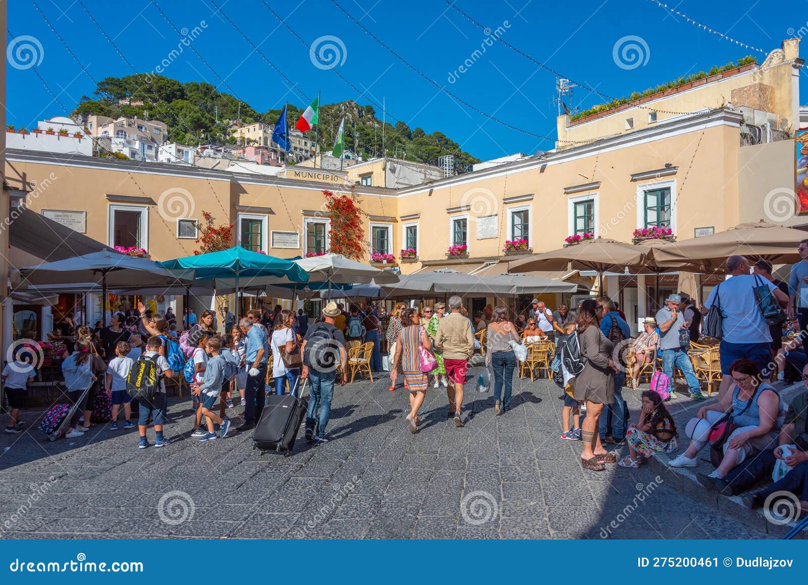 Capri, Italy, May 20, 2022: People are Strolling through the Old ...