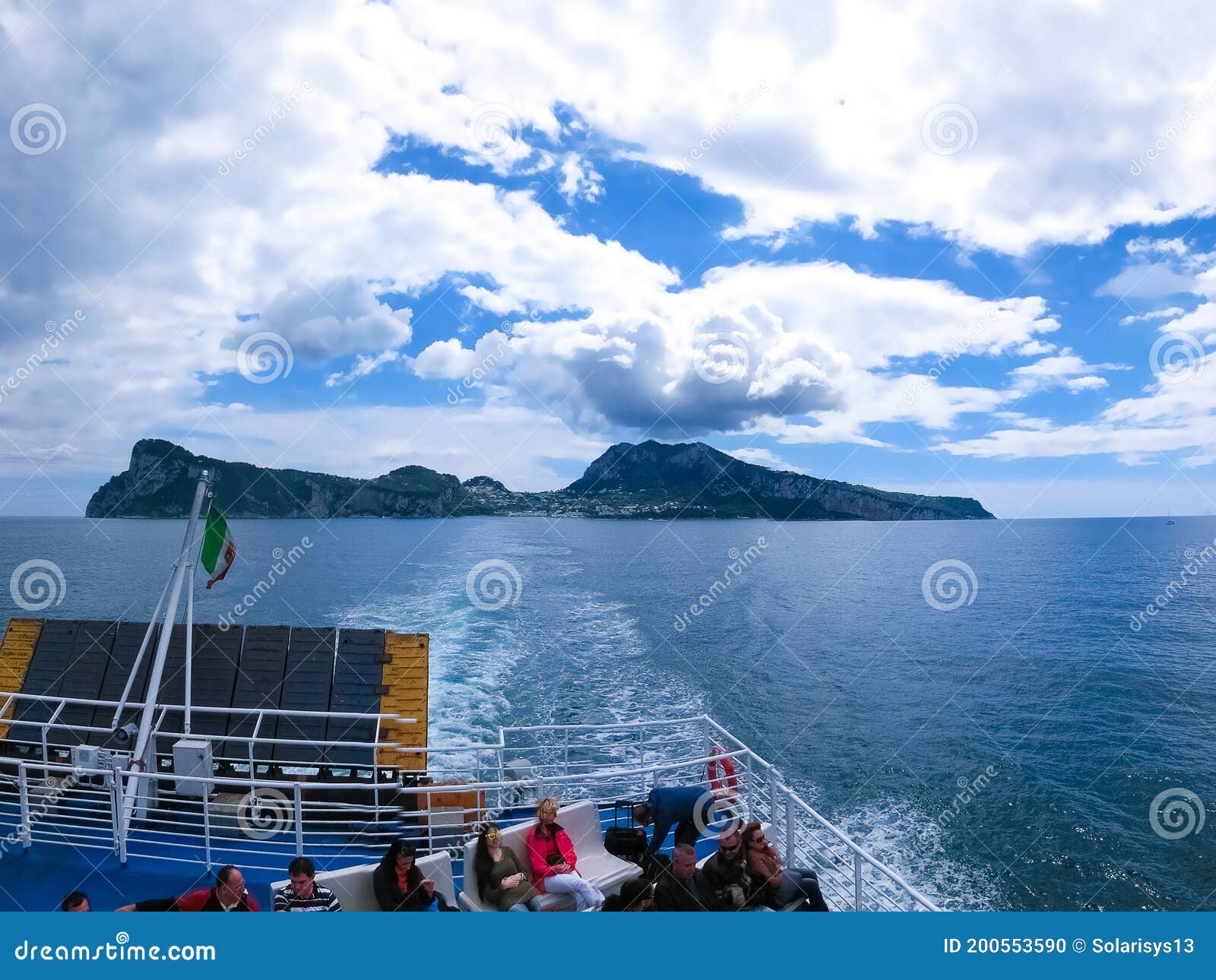 Sunset above Capri, Italy editorial image. Image of landscape - 200553590