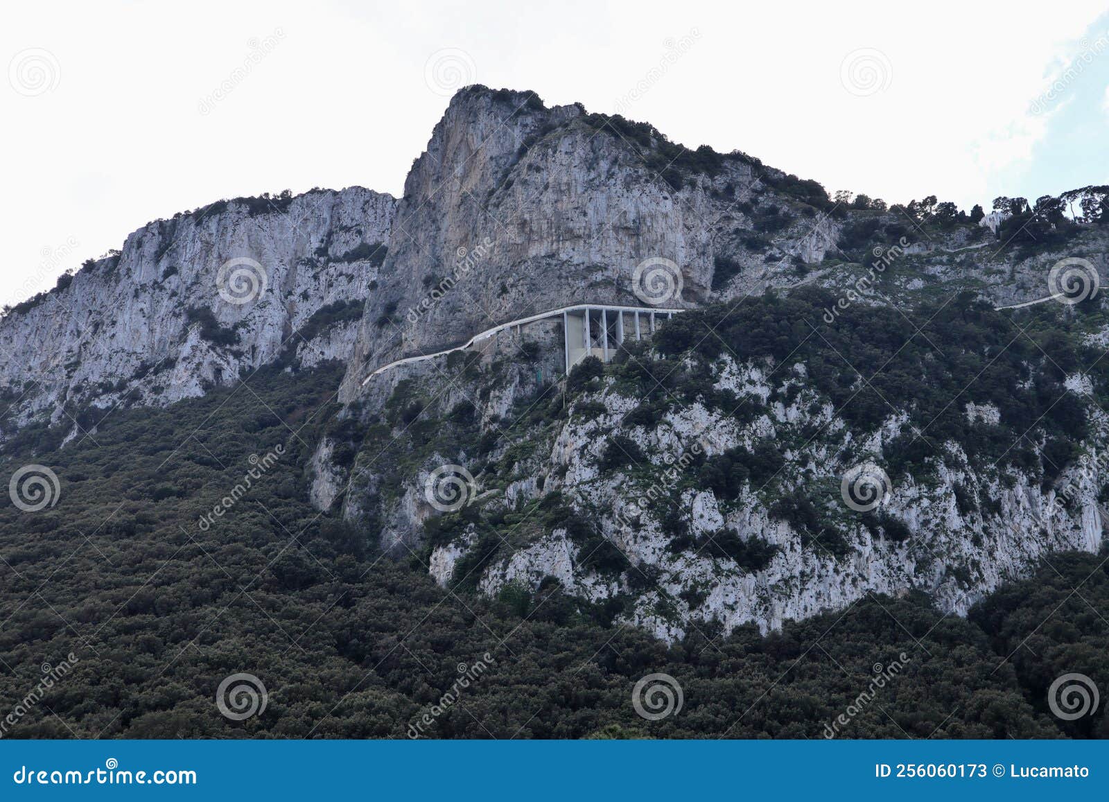 Capri - Monte Solaro Da Via Palazzo a Mare Stock Image - Image of path ...