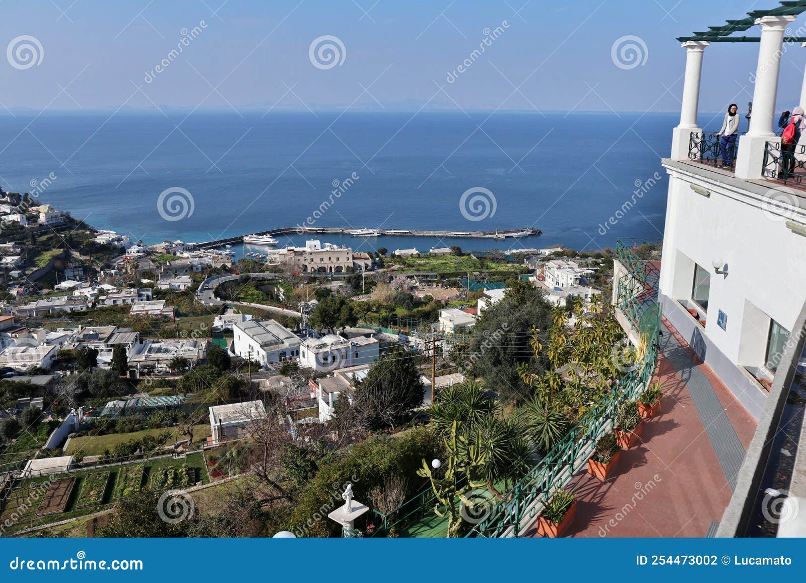 Capri - Panorama Dalla Piazzetta Stock Photo - Image of campania ...