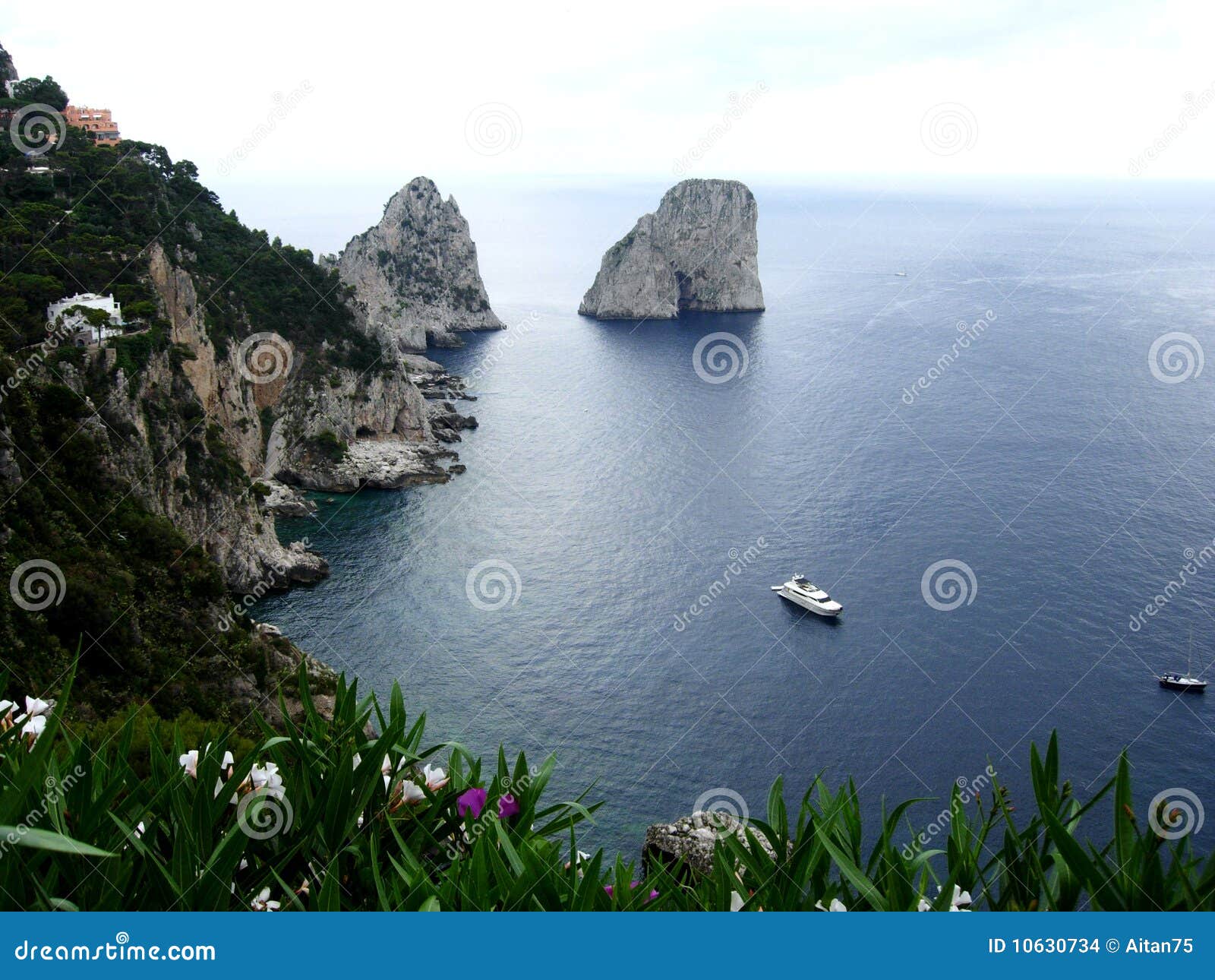 Capri: rocks on the water stock photo. Image of island - 10630734