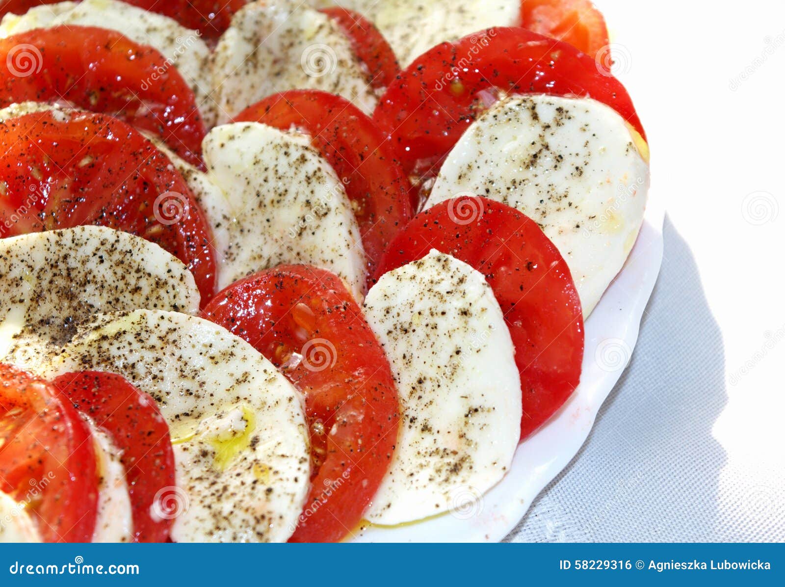 Capri salad stock photo. Image of tomatoes, plant, minerals - 58229316