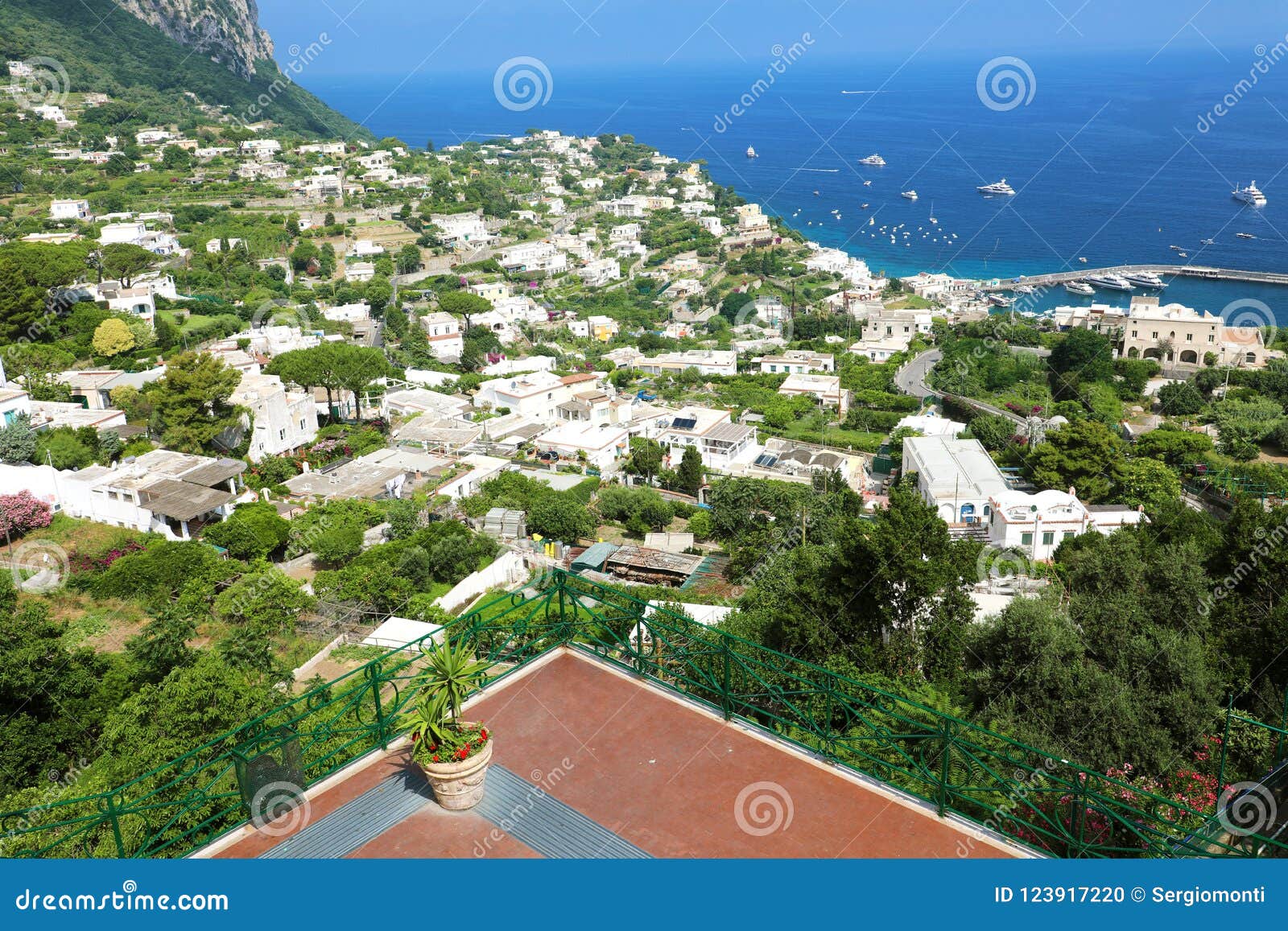 Capri Sight from Terrace, Capri Island, Italy Editorial Image - Image ...