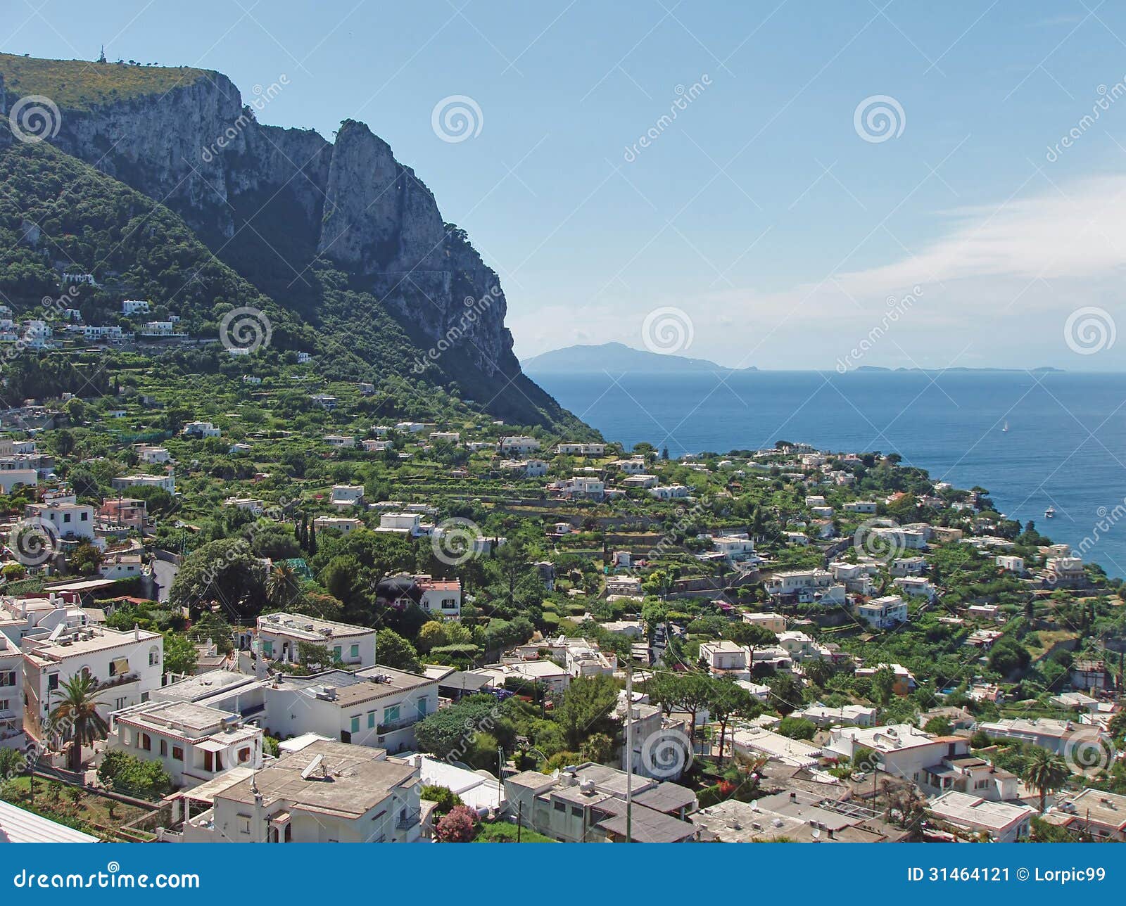 Capri stock image. Image of harbor, architecture, plants - 31464121