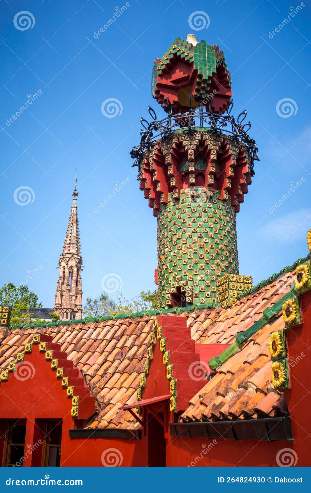 Caprice of Gaudi Building, Comillas, Cantabria, Spain Editorial Image ...