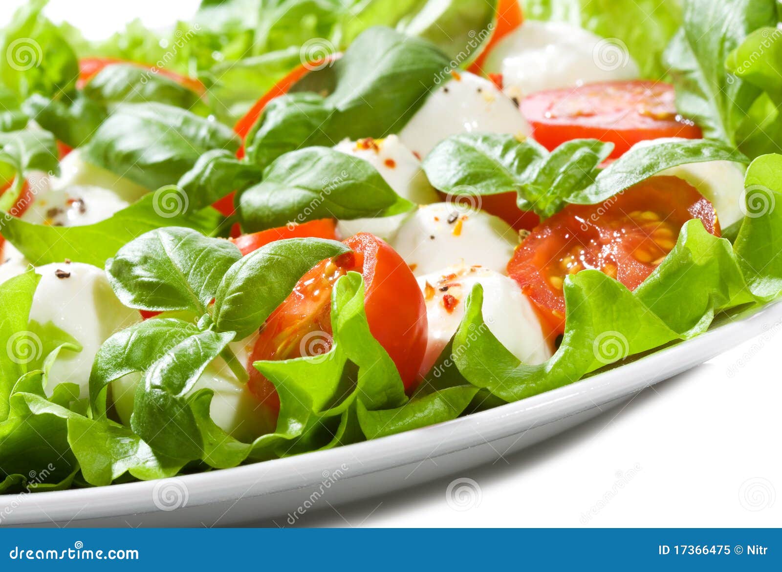 Caprice salad stock image. Image of appetizing, plate - 17366475