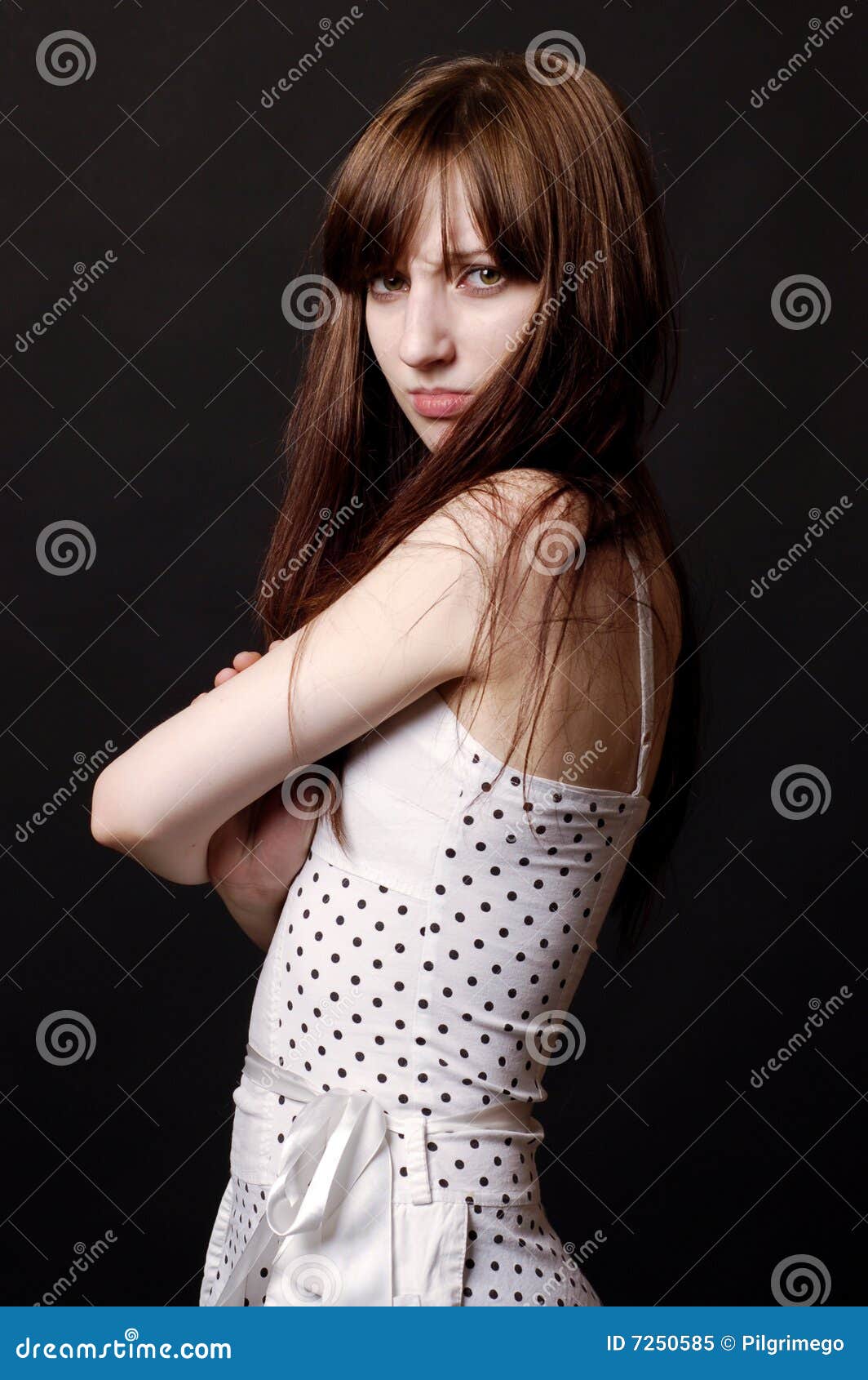 Capricious Girl with Red Hair Stock Image - Image of long, face: 7250585