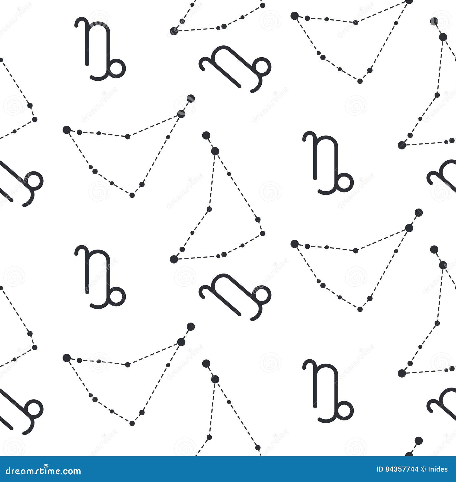 Capricorn Constellation On A Purple Background. Schematic ...