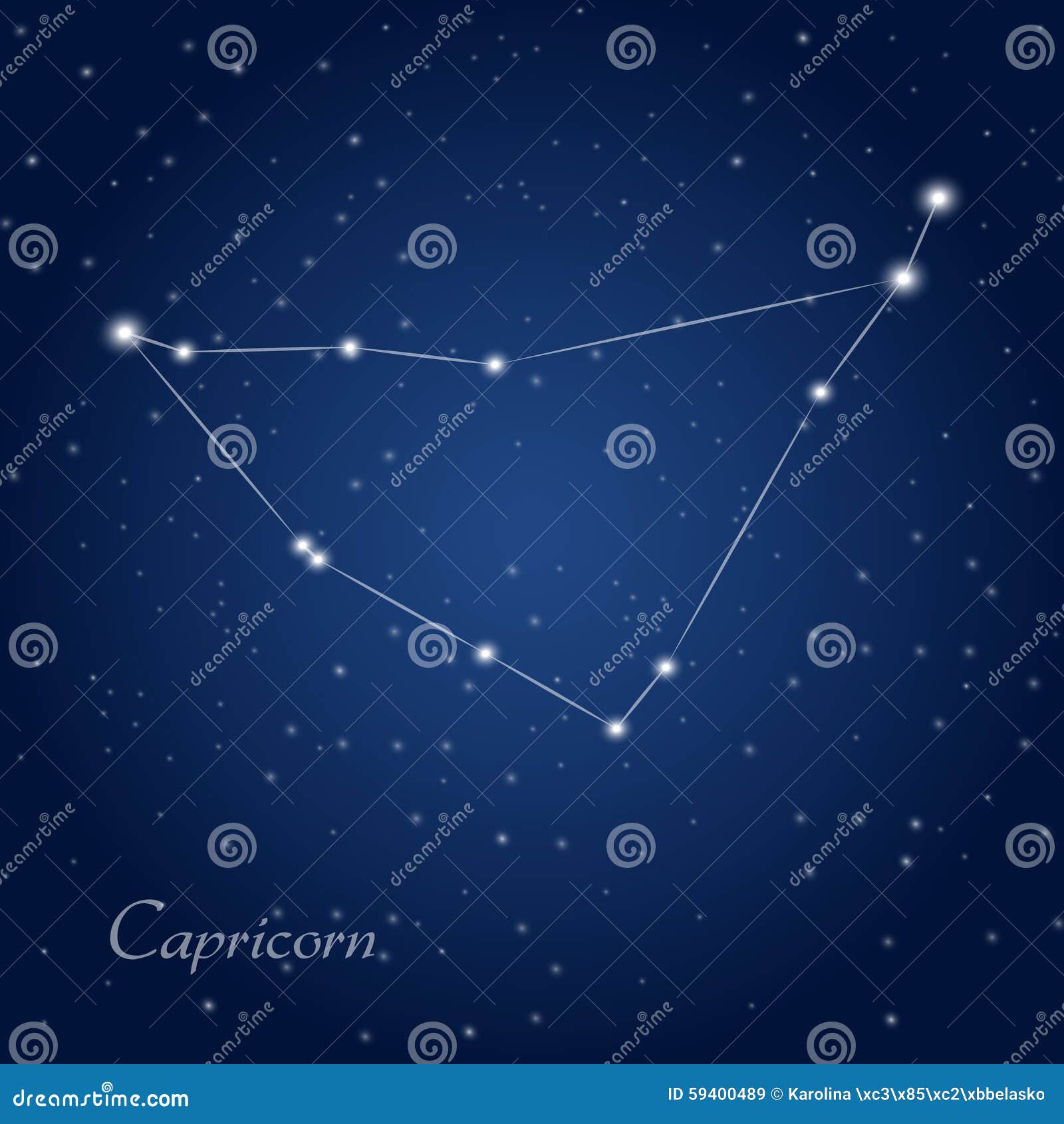 Capricorn Constellation Zodiac Stock Vector - Image: 59400489