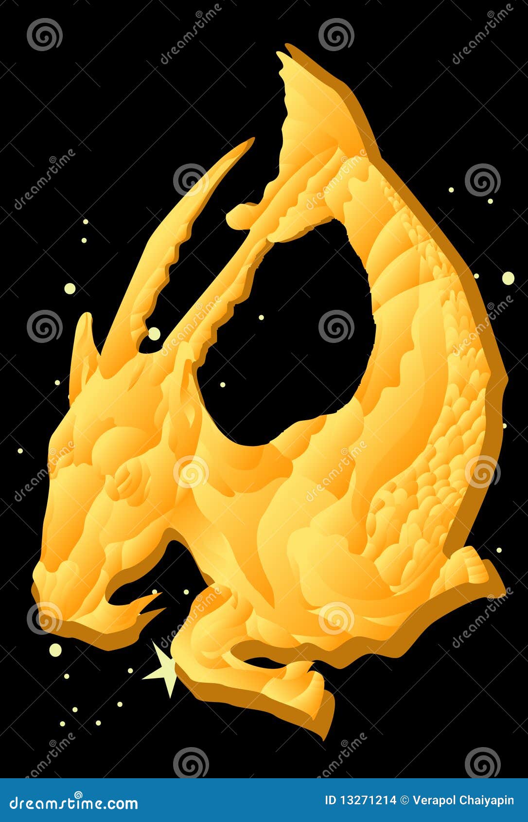 Capricorn, the Sea Goat stock illustration. Illustration of karma ...