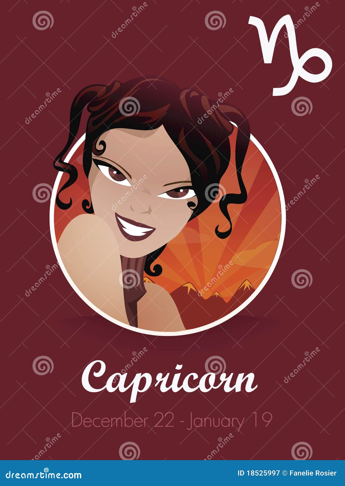 Capricorn sign vector stock vector. Illustration of element - 18525997