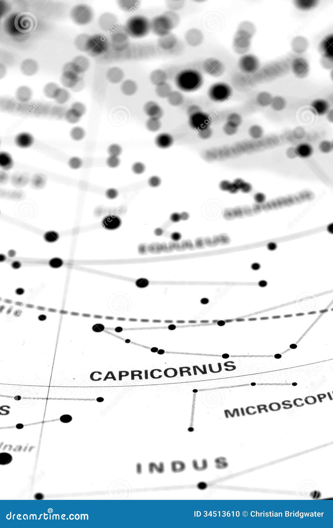 Capricorn on star map B stock photo. Image of stars, star - 34513610