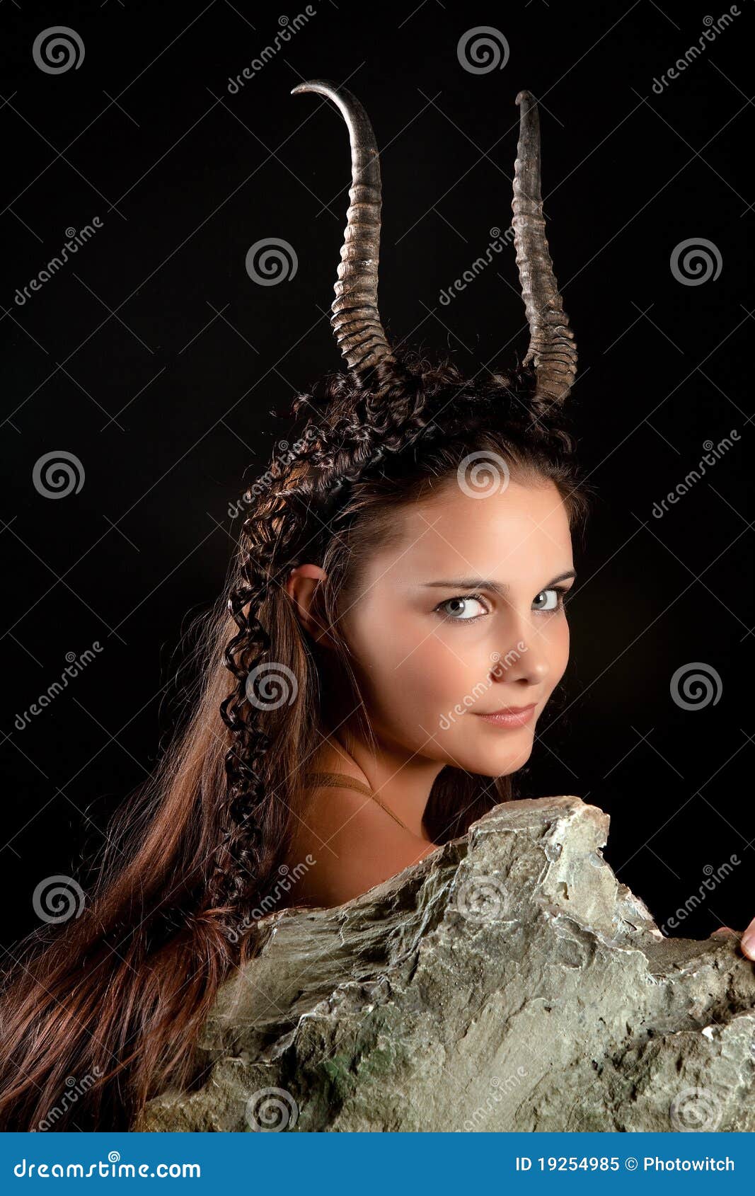 Capricorn woman stock image. Image of sign, horns, zodiac - 19254985