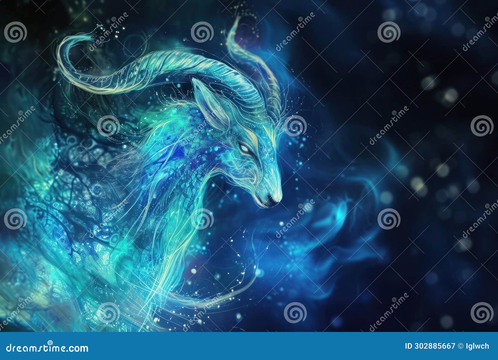 Capricorn Zodiac Sign in Abstract Representation. Stock Image - Image ...