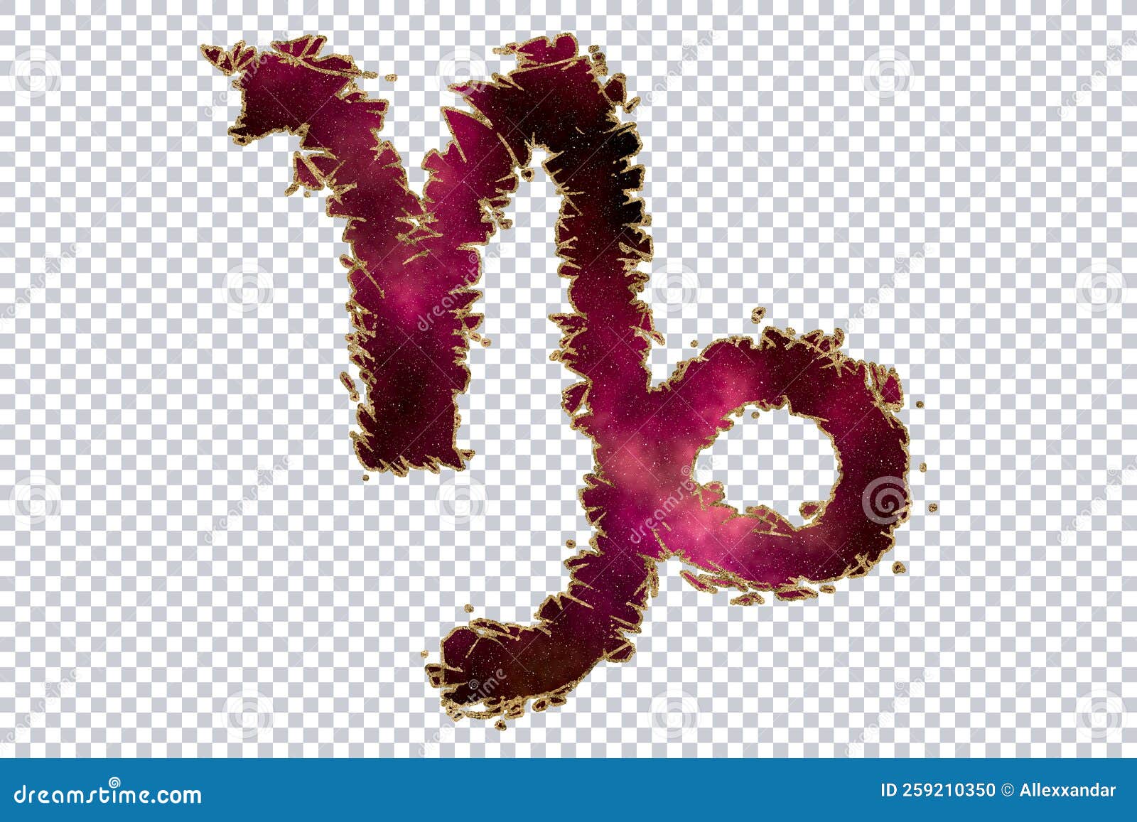 Capricorn Zodiac Sign, Red Sky Stock Illustration - Illustration of ...