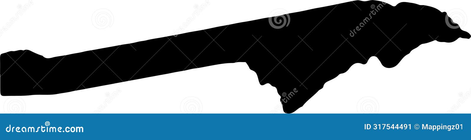 Caprivi Namibia Silhouette Map with Transparent Background Stock Vector ...