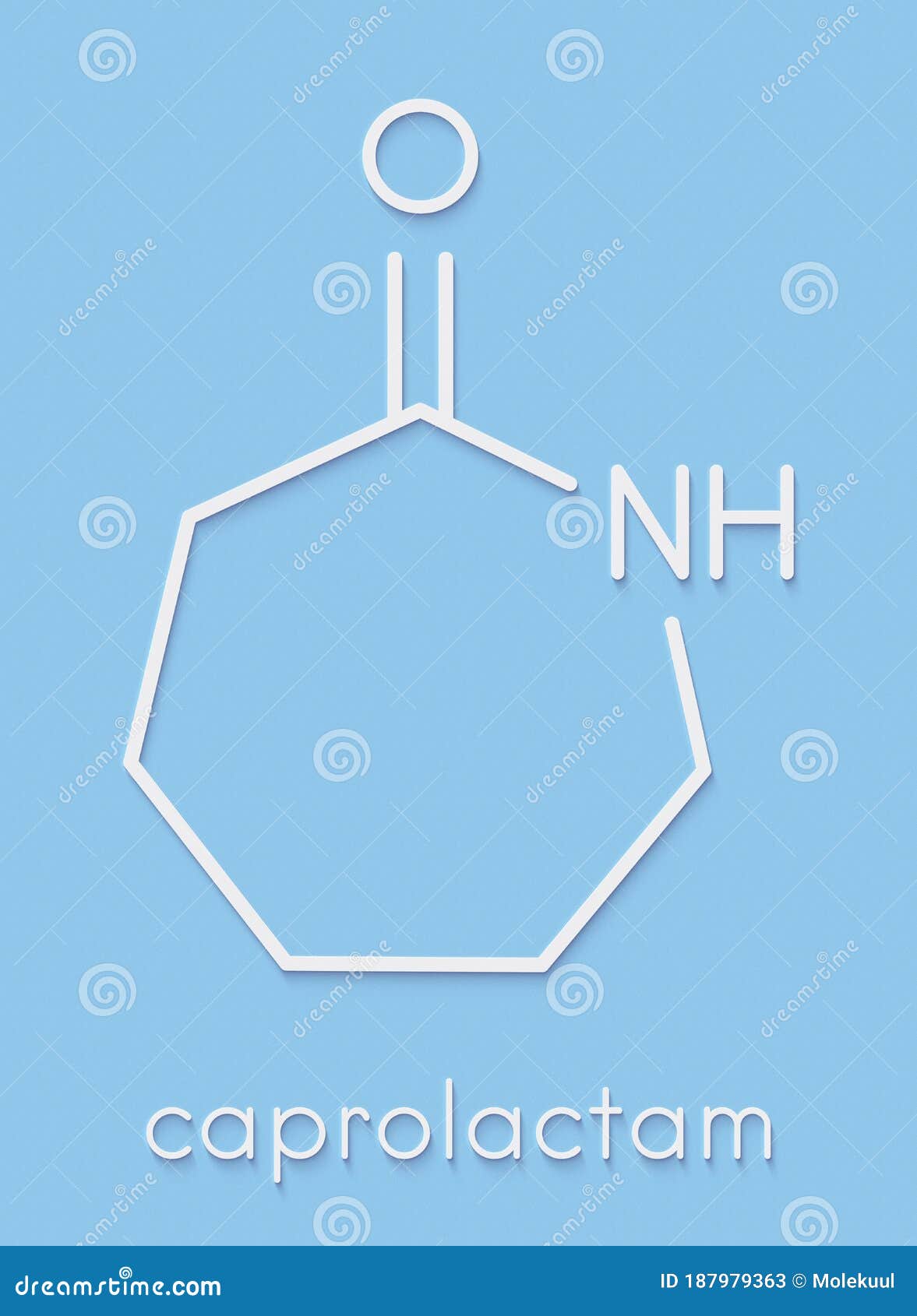 Nylon 6 Or Polycaprolactam Polymer Molecule. Structural Chemical ...